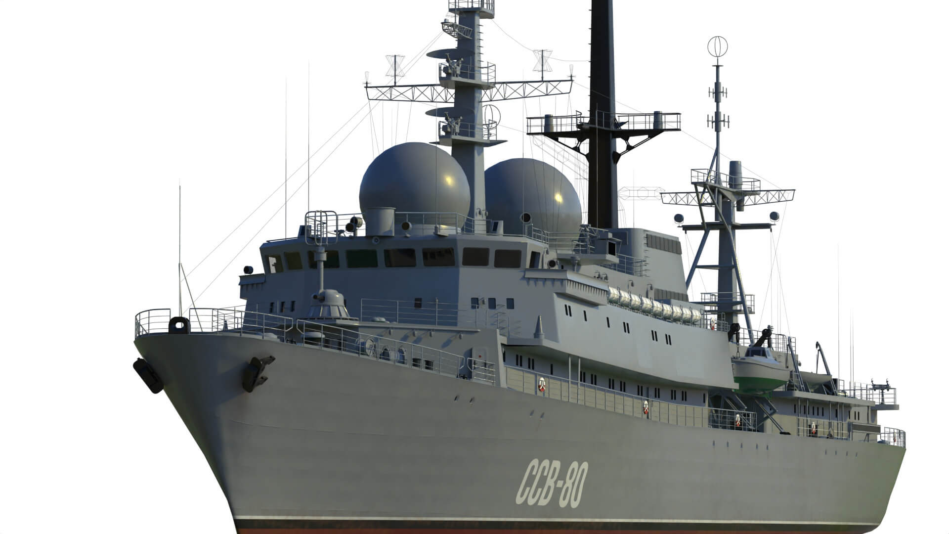 Intelligence Ship SSV-80 Project 1826 Lira 3D Model by citizensnip