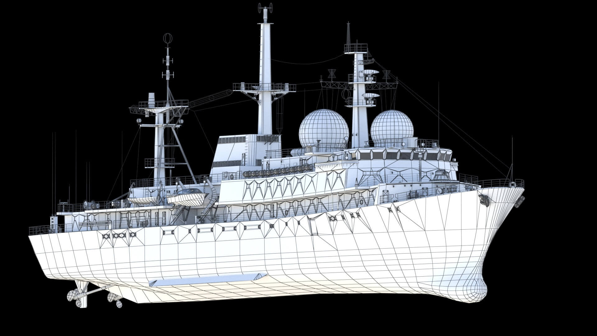 Intelligence Ship SSV-80 Project 1826 Lira 3D Model by citizensnip