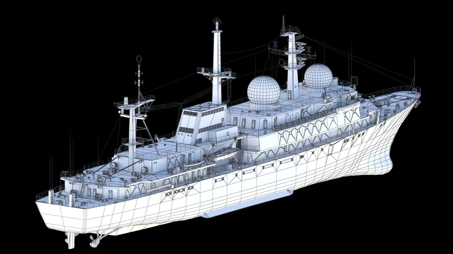 Intelligence Ship SSV-80 Project 1826 Lira 3D Model by citizensnip