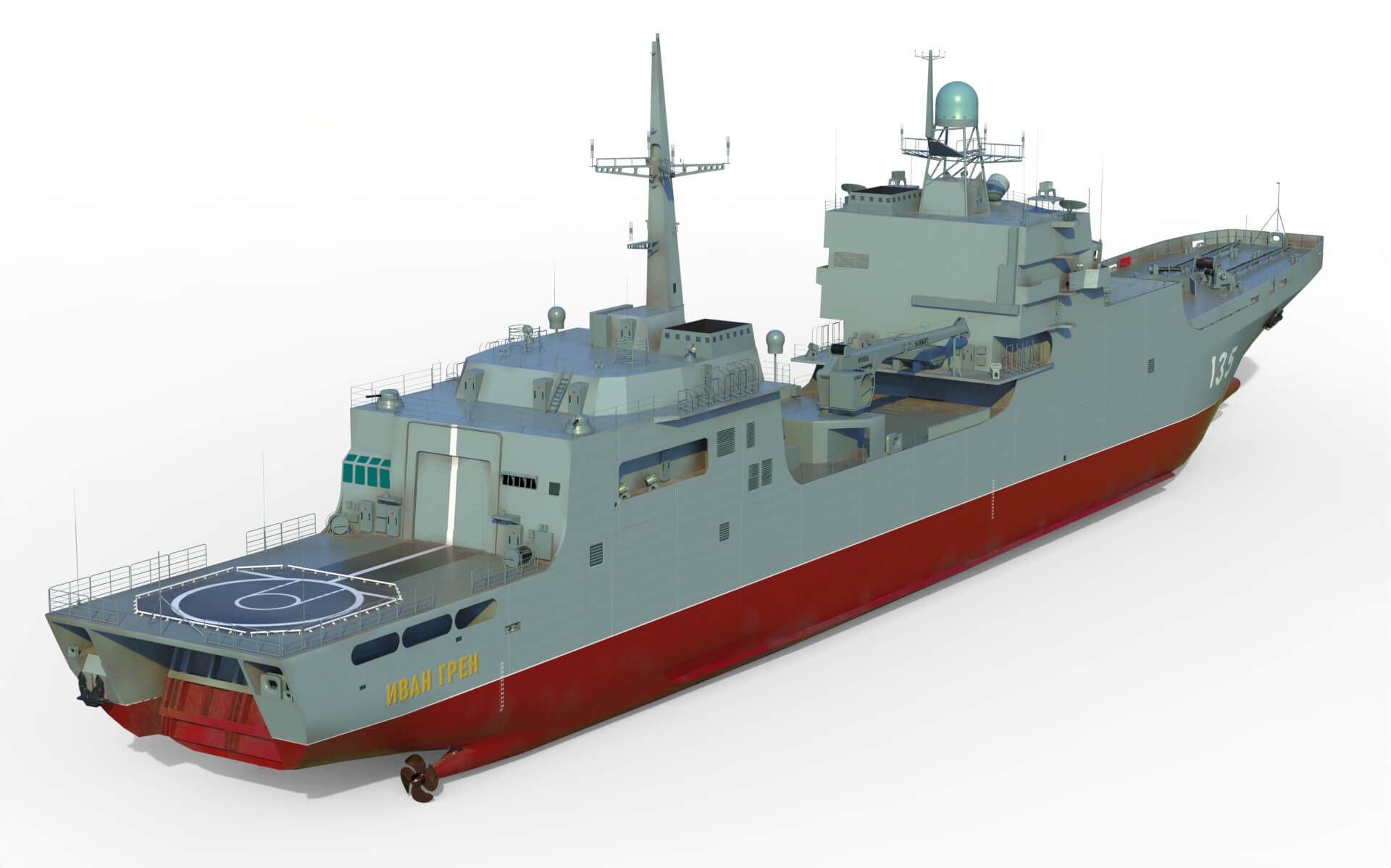 Ivan Gren Landing Ship Bdk 11711 - 3D Model by citizensnip
