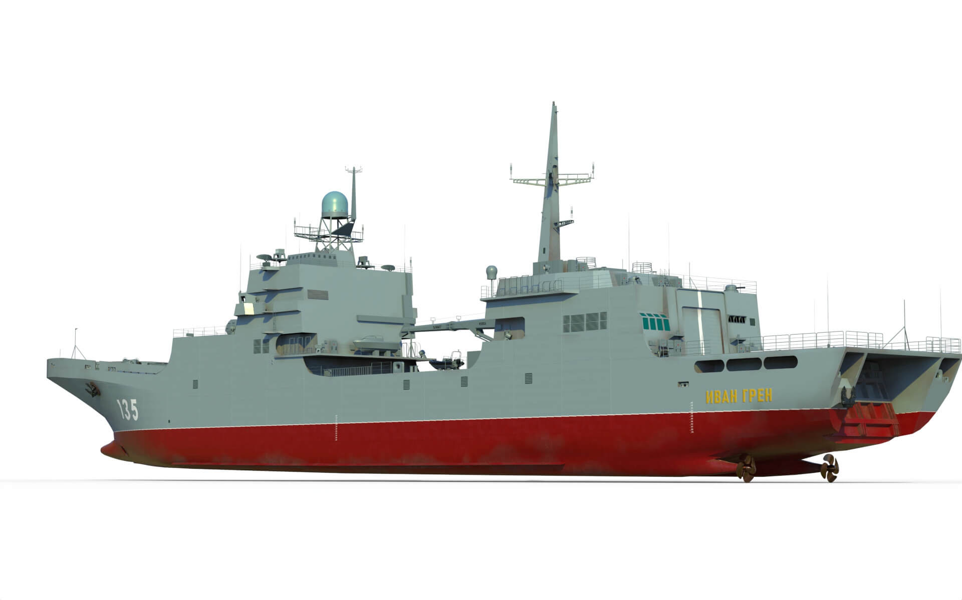 Ivan Gren Landing Ship Bdk 11711 - 3D Model by citizensnip