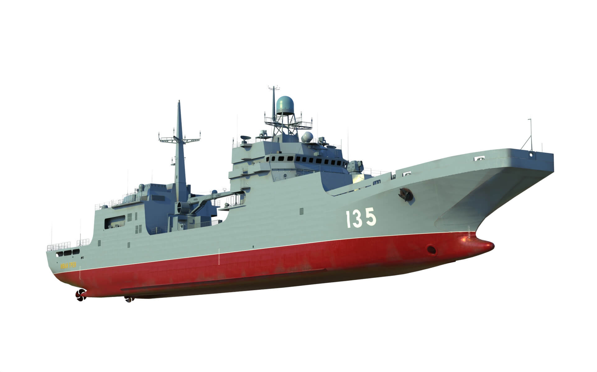 Ivan Gren Landing Ship Bdk 11711 - 3D Model by citizensnip