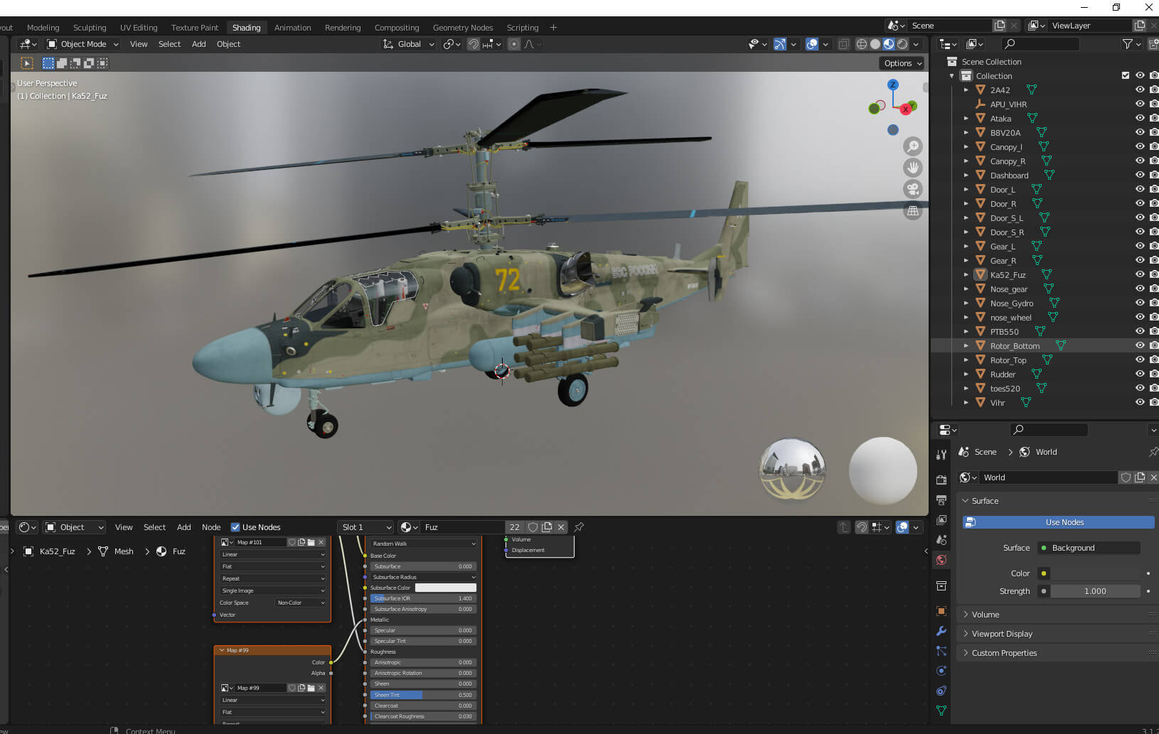 KA-52 Alligator Hokum B 3D Model by citizensnip