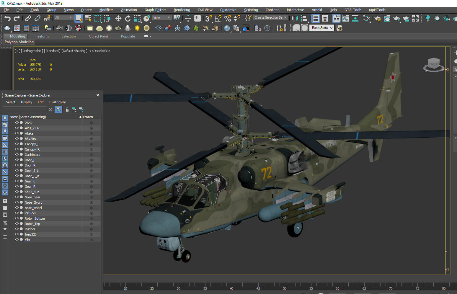KA-52 Alligator Hokum B 3D Model by citizensnip
