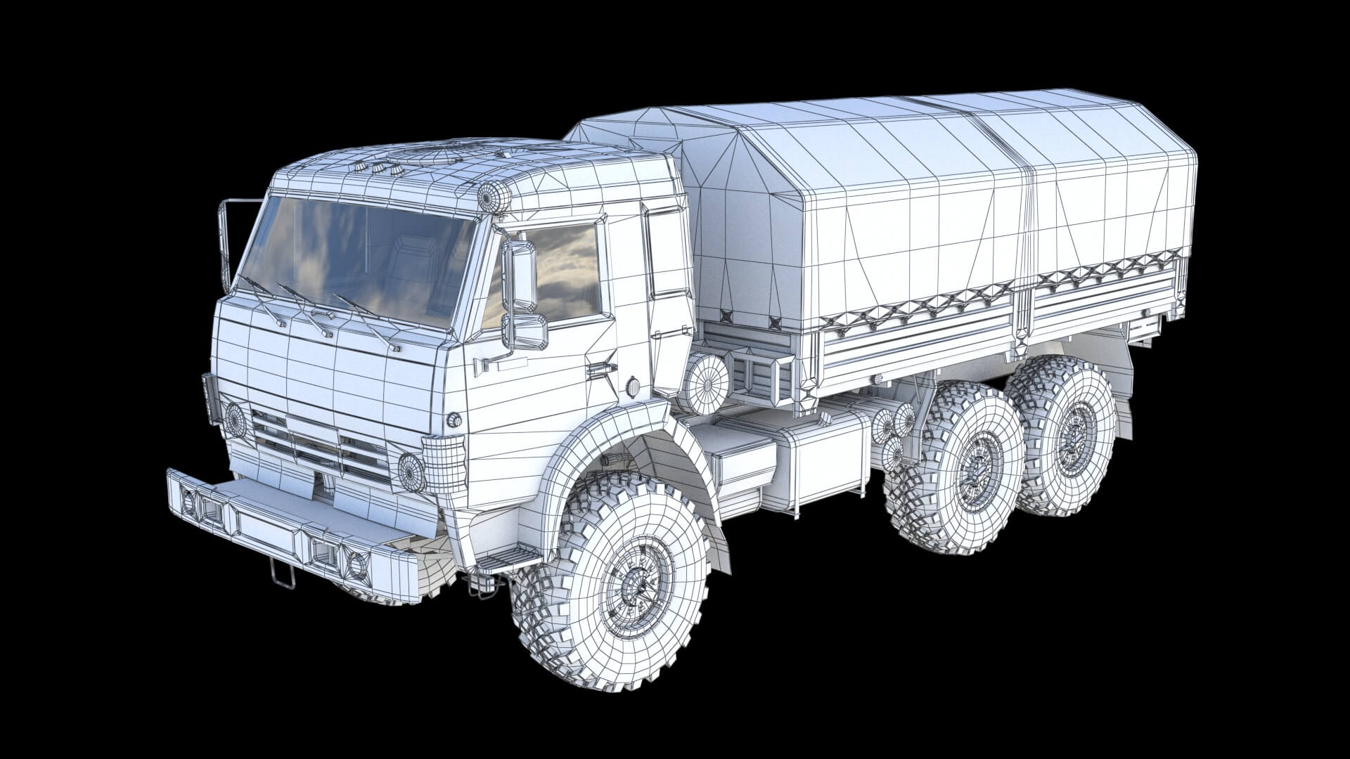 Kamaz 5350 General Utility Truck - 3D Model by citizensnip