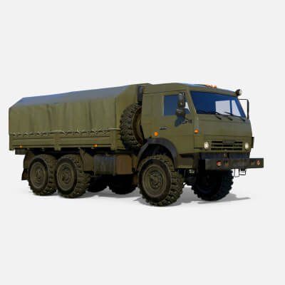 Kamaz 5350 General Utility Truck - 3D Model by citizensnip