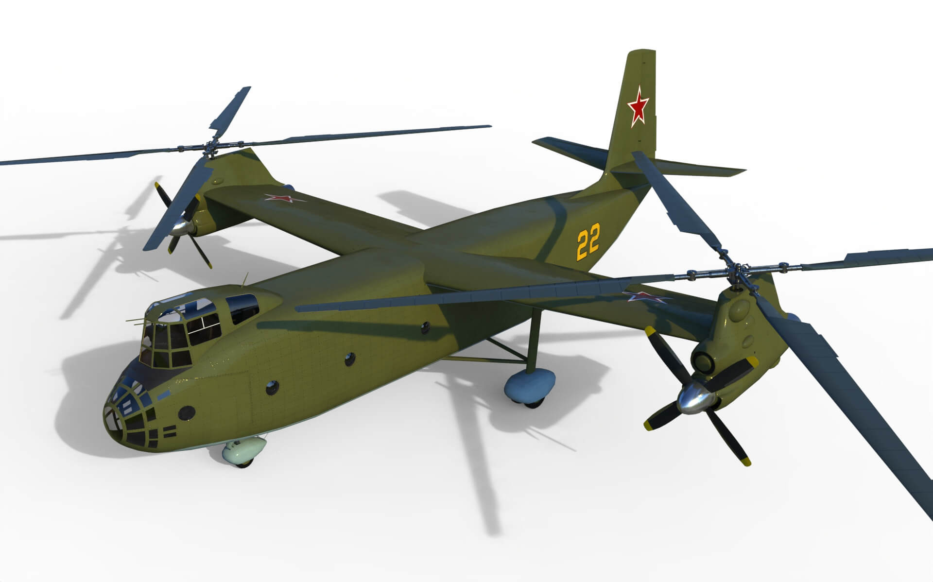 Kamov KA-22 Transport Helicopter 3D Model by citizensnip