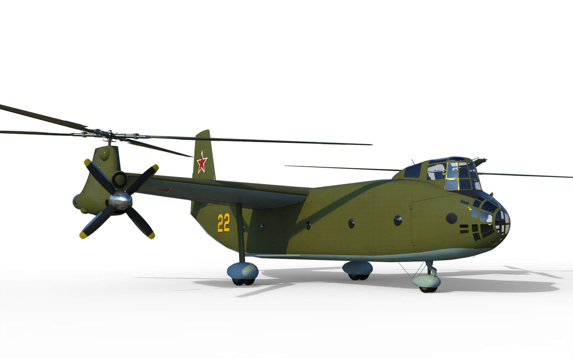 Kamov KA-22 Transport Helicopter 3D Model by citizensnip