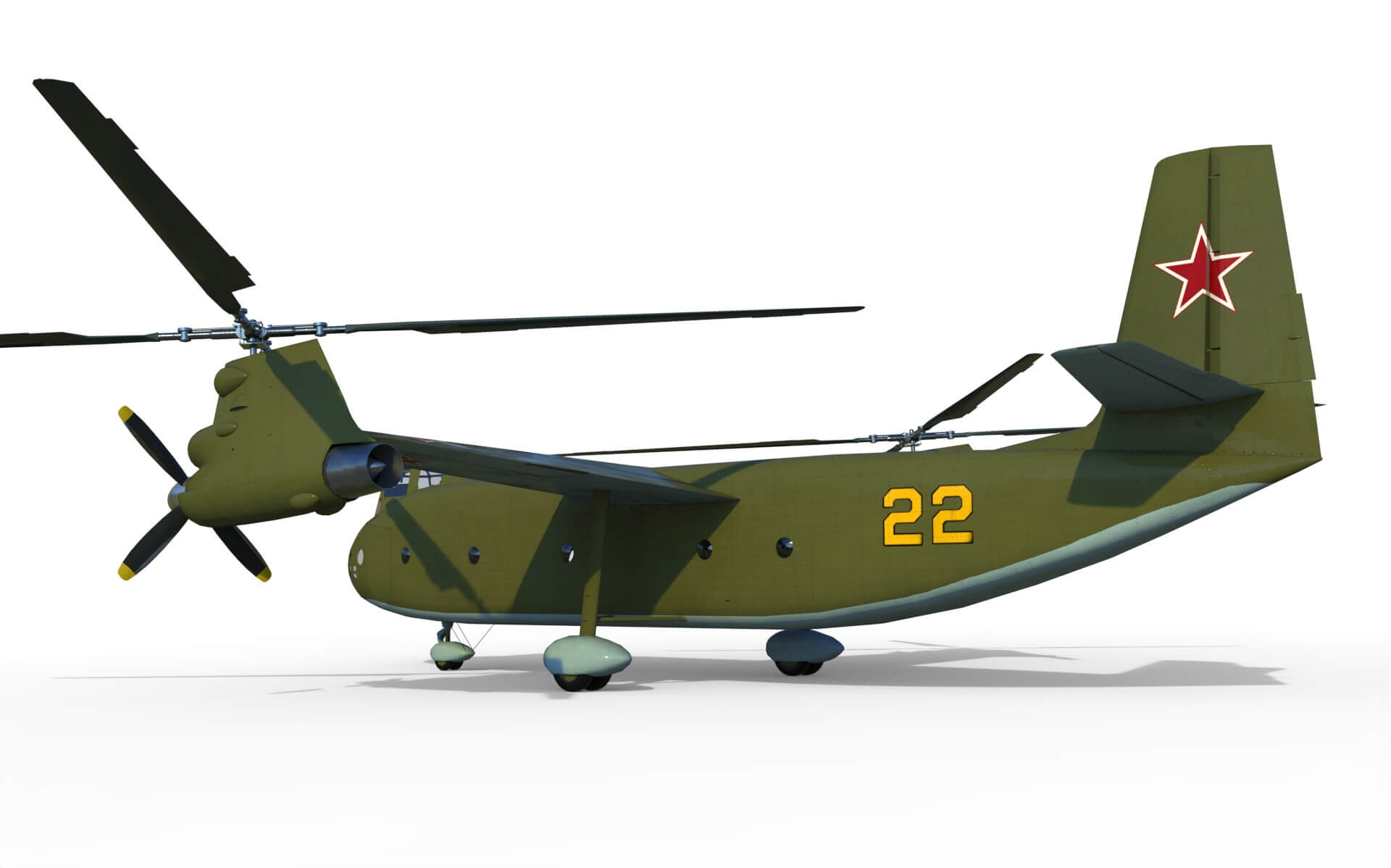 Kamov KA-22 Transport Helicopter 3D Model by citizensnip