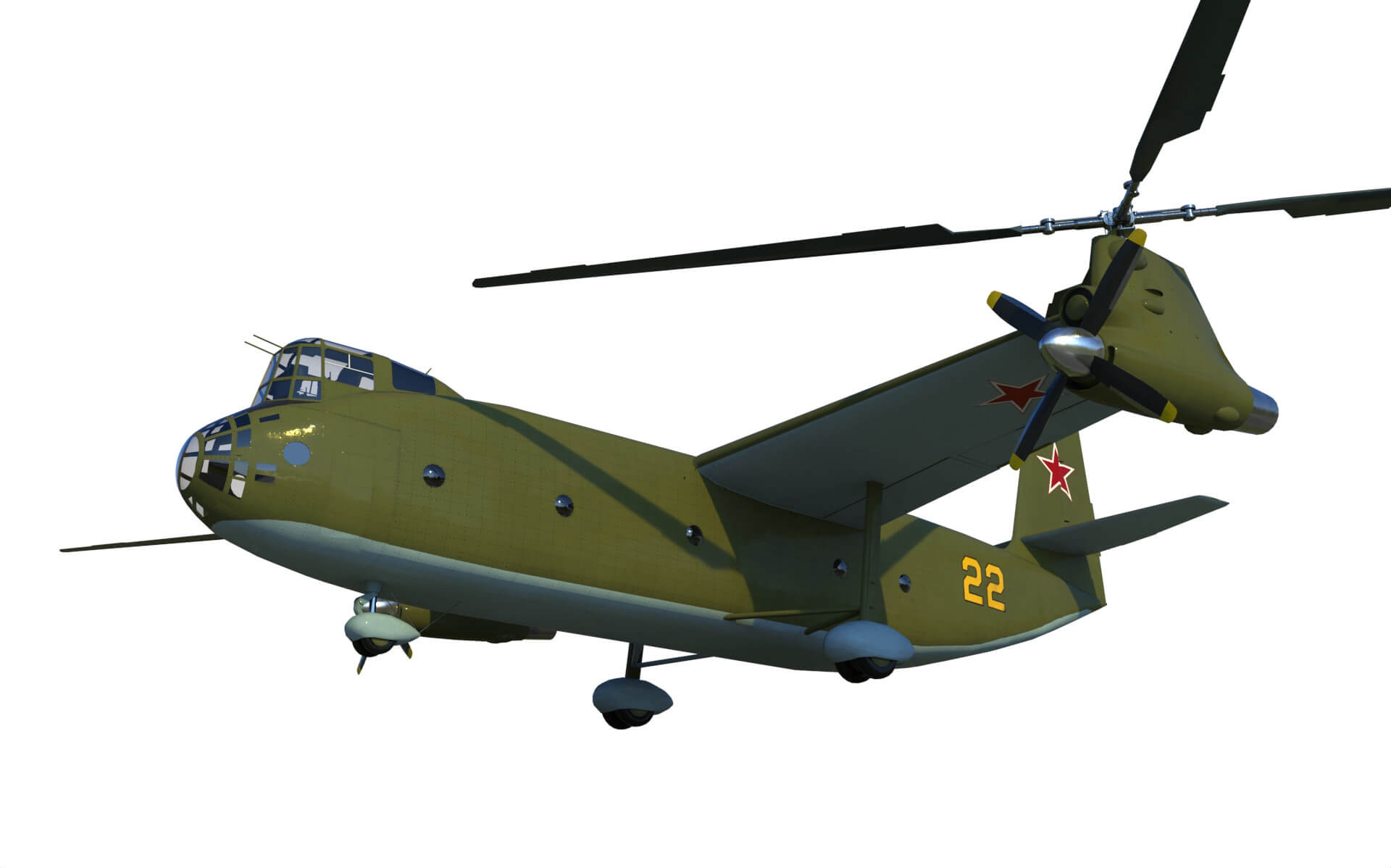 Kamov KA-22 Transport Helicopter 3D Model by citizensnip