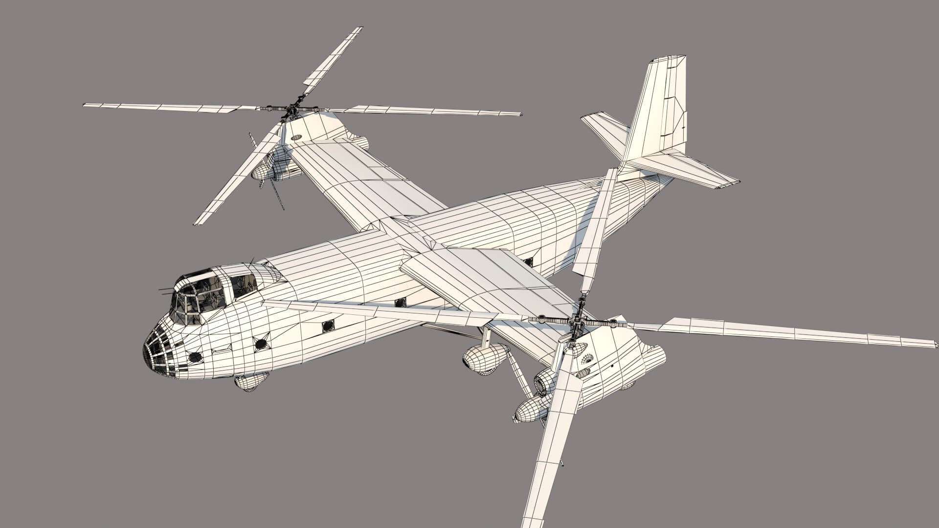 Kamov KA-22 Transport Helicopter 3D Model by citizensnip