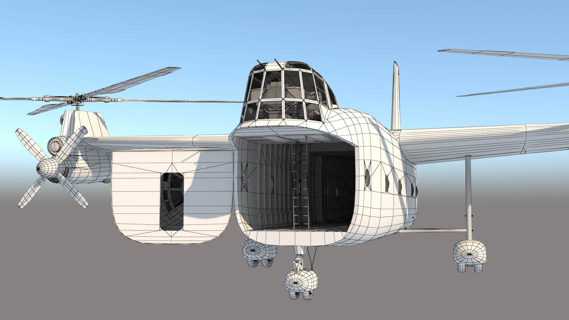 Kamov KA-22 Transport Helicopter 3D Model by citizensnip