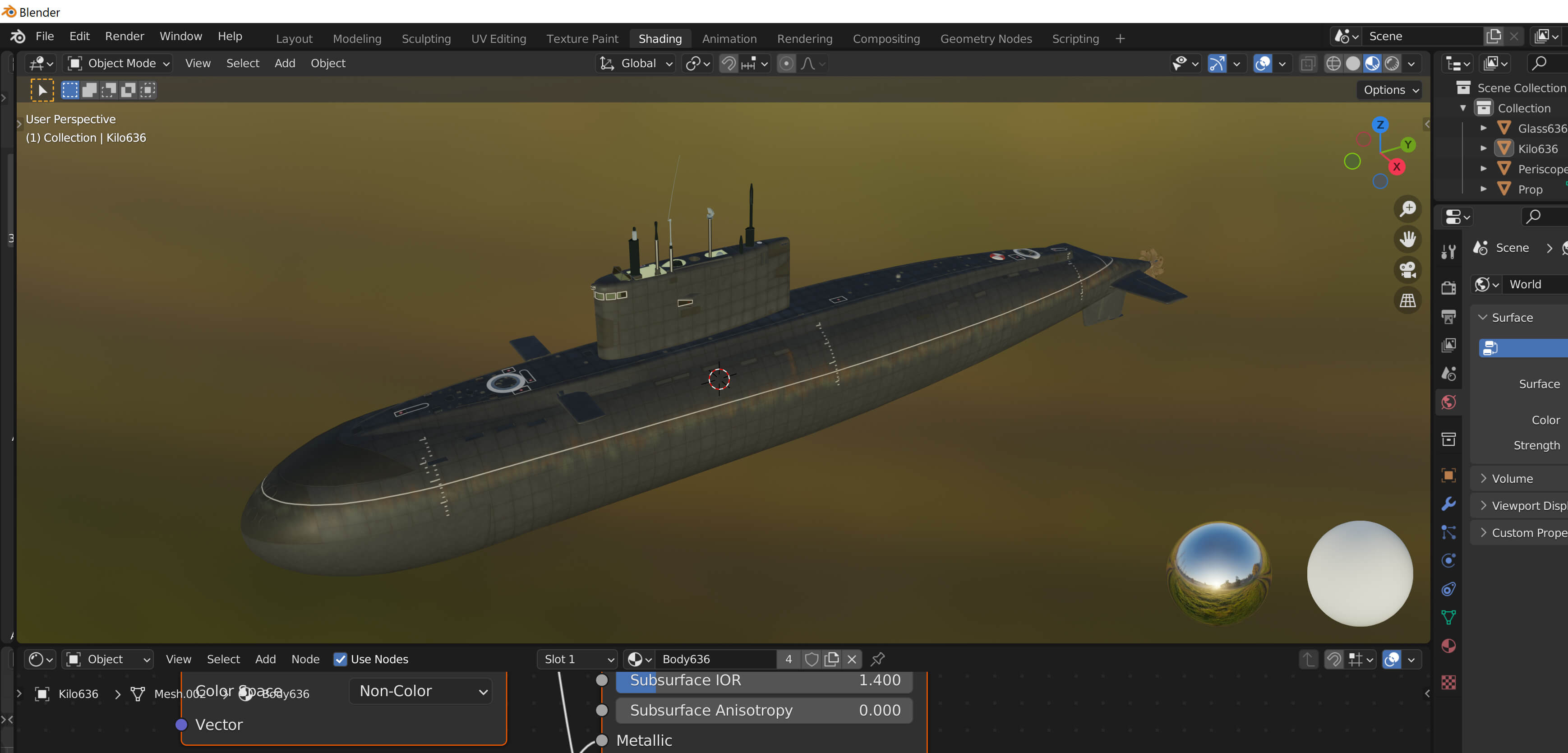 Kilo Class Submarine Project 636 - 3D Model by citizensnip