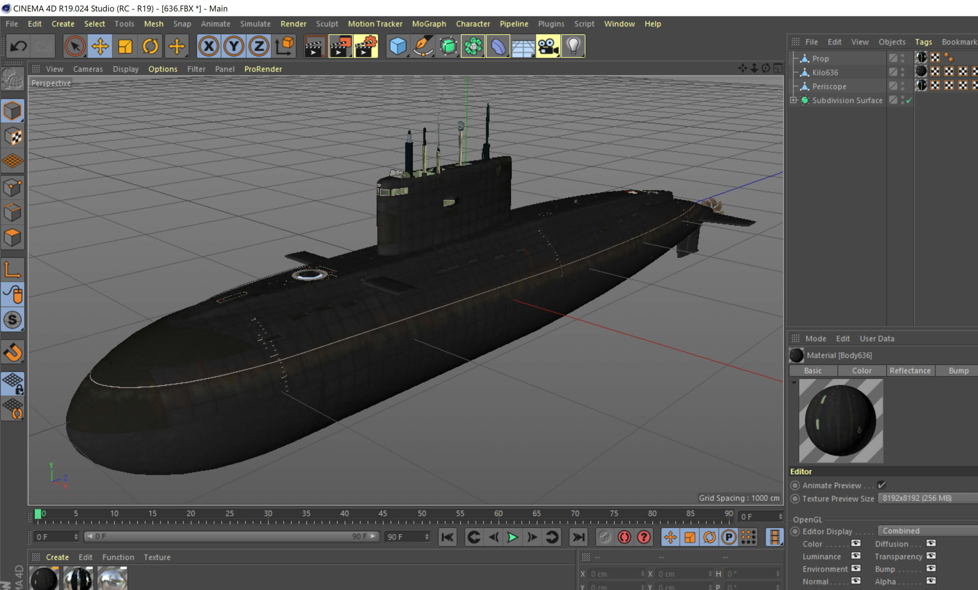 Kilo Class Submarine Project 636 - 3D Model by citizensnip