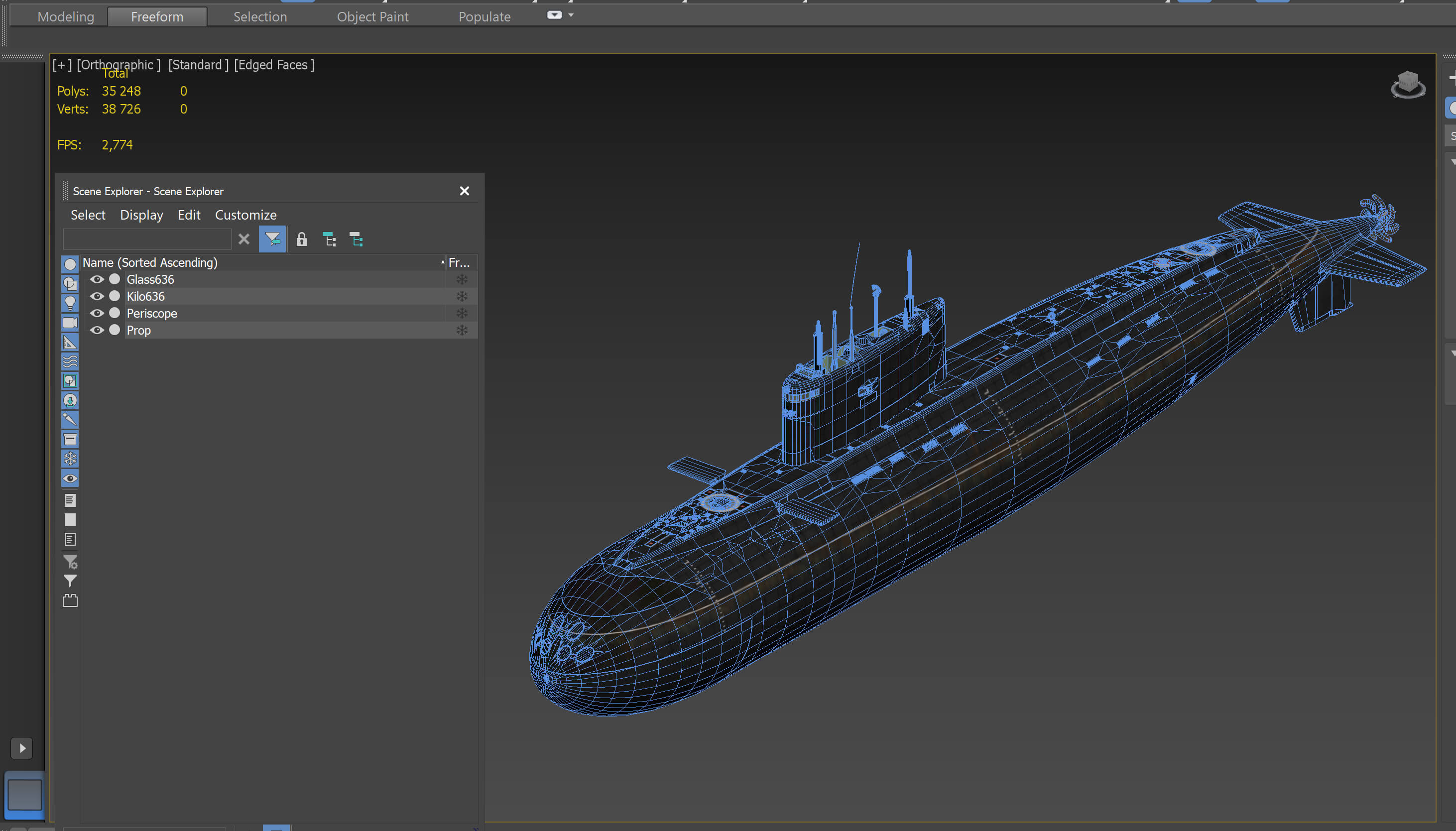 Kilo Class Submarine Project 636 - 3D Model by citizensnip