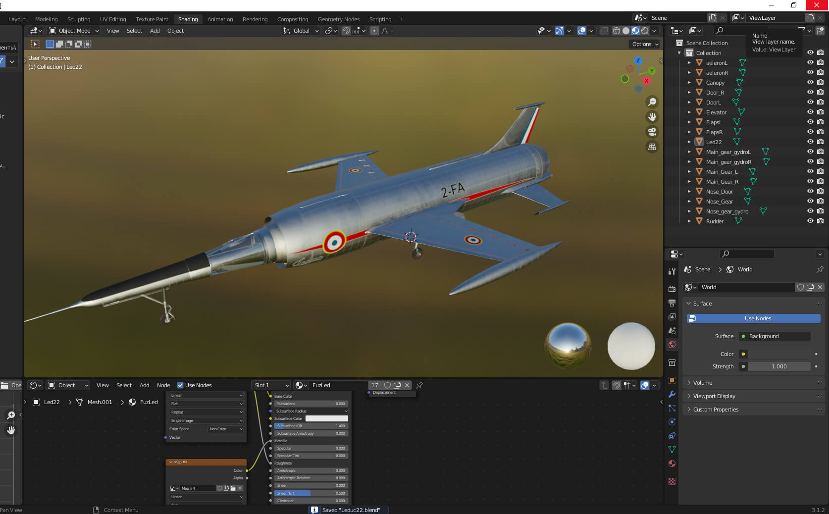 Leduc 022 Jet Fighter - 3D Model by citizensnip