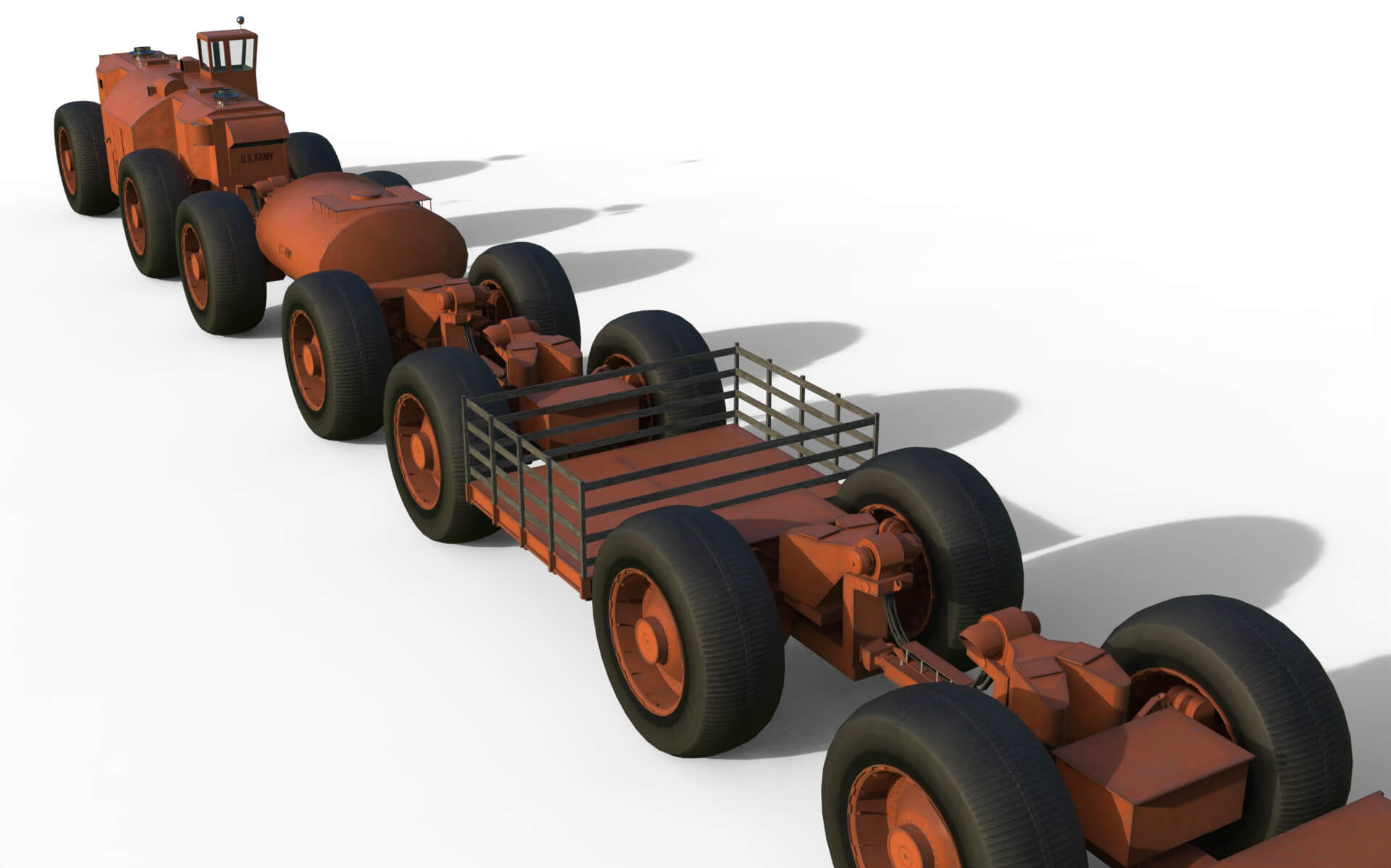 Letourneau TC-479 Mark 2 Overland Train 3D Model by citizensnip
