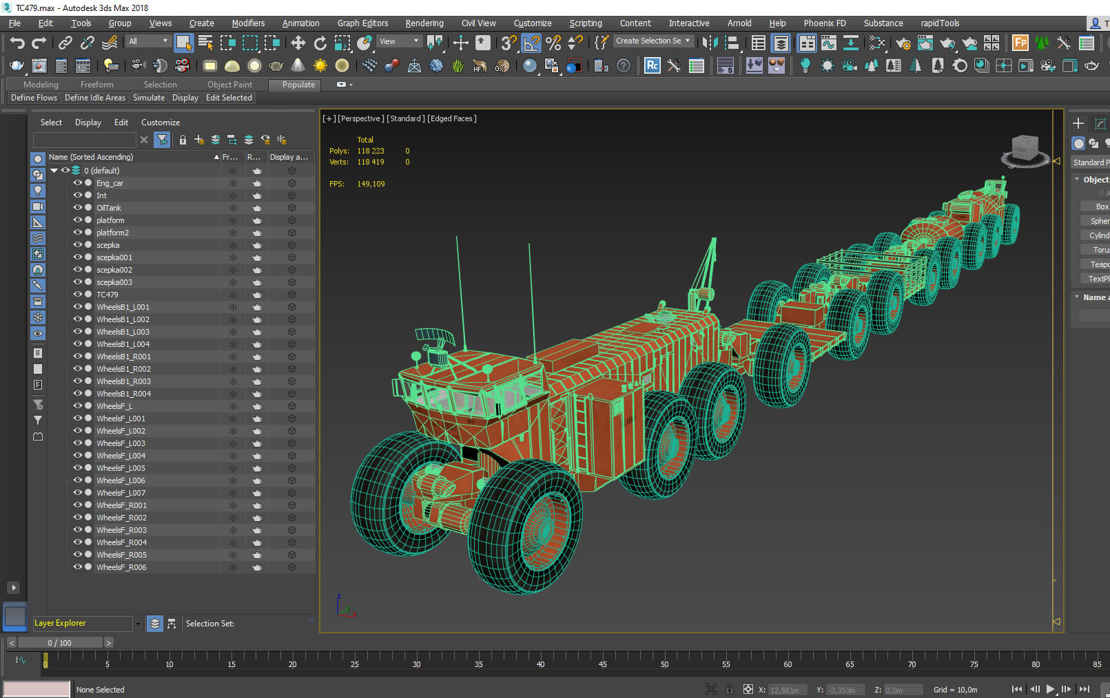 Letourneau TC-479 Mark 2 Overland Train 3D Model by citizensnip