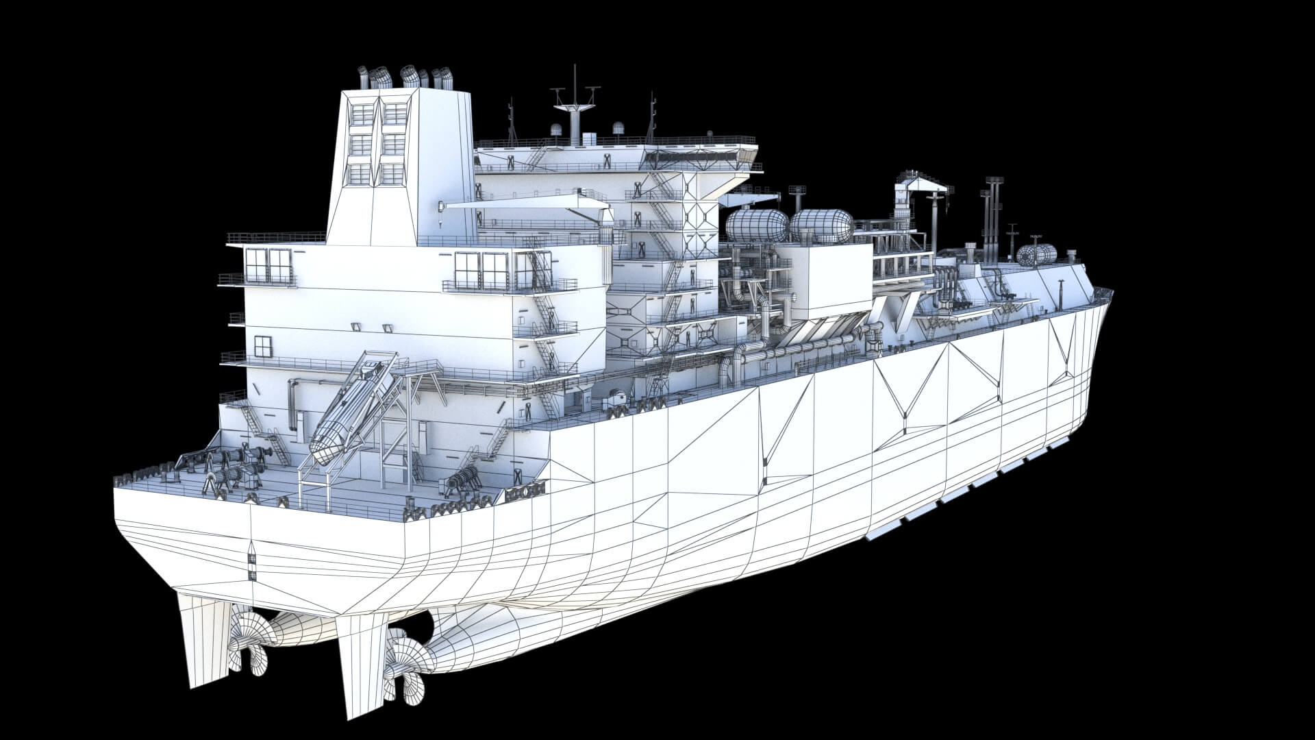 LNG Terminal Fsru - 3D Model by citizensnip