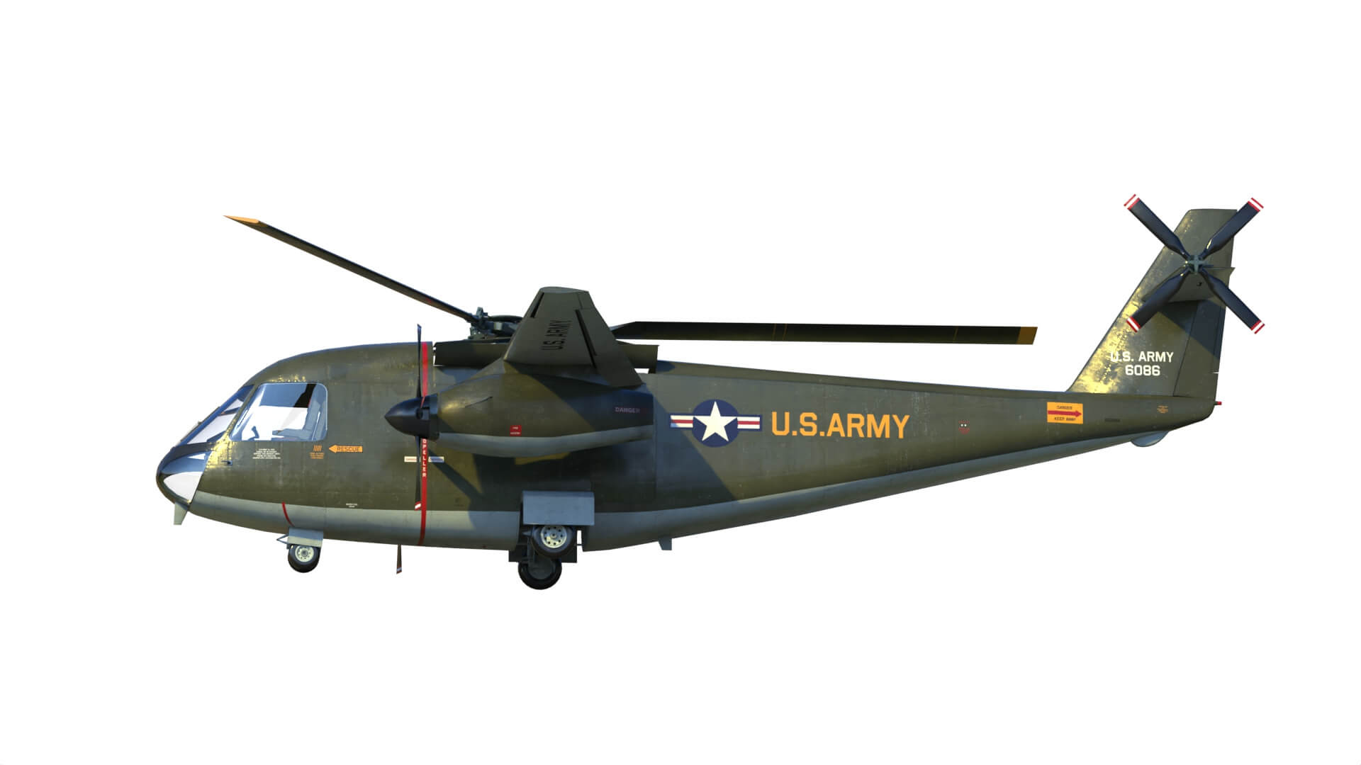 Lockheed CL-945 Stowed Rotor Aircraft Carr 3D Model by citizensnip