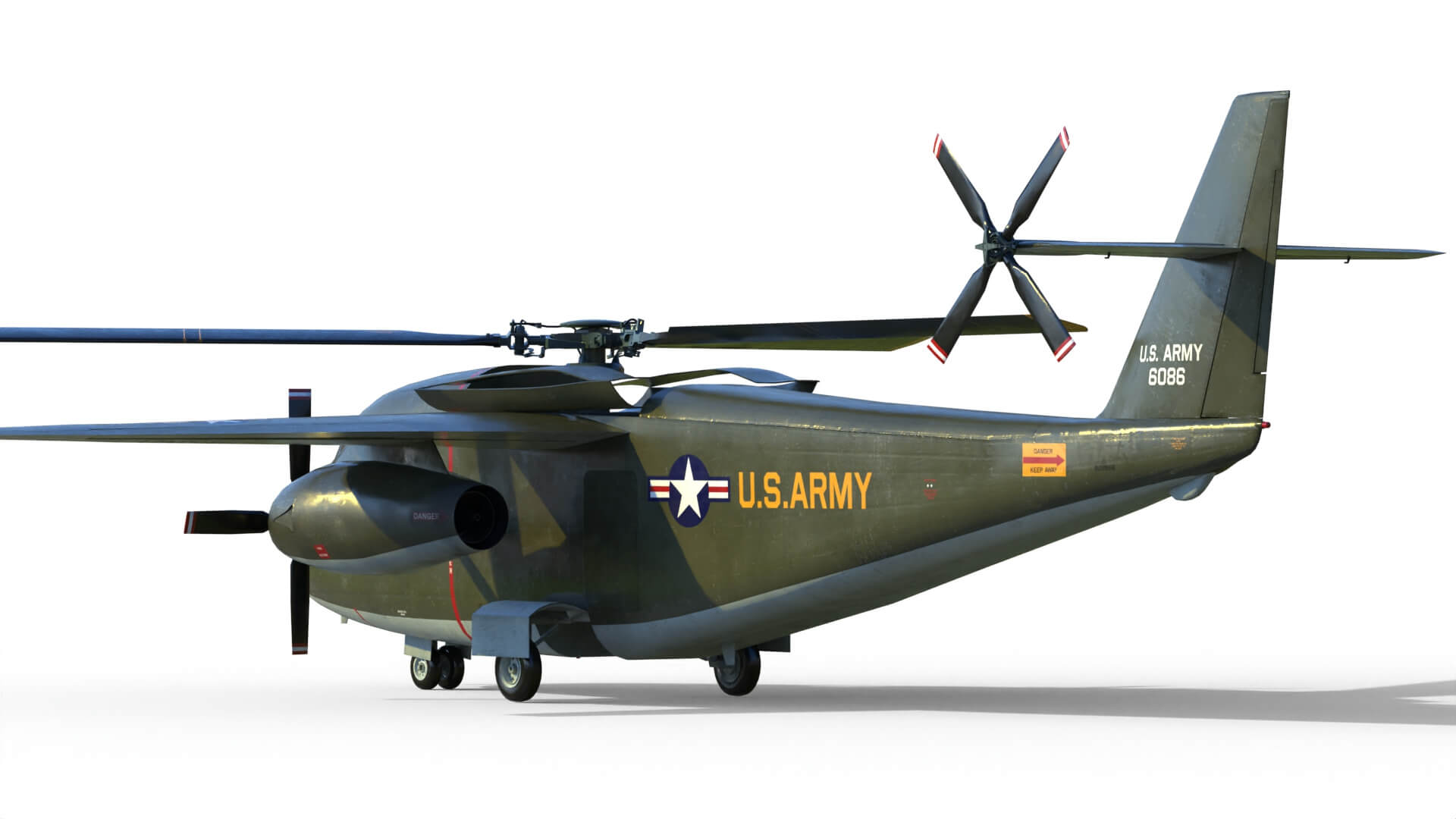 Lockheed CL-945 Stowed Rotor Aircraft Carr 3D Model by citizensnip