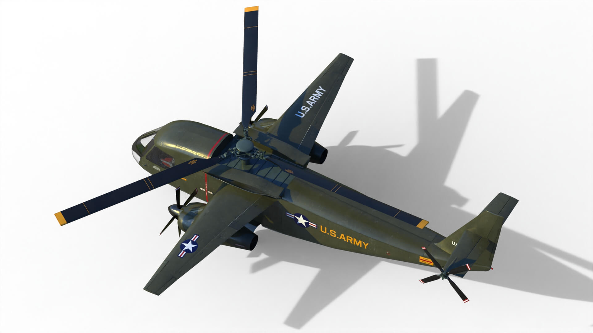 Lockheed CL-945 Stowed Rotor Aircraft Carr 3D Model by citizensnip