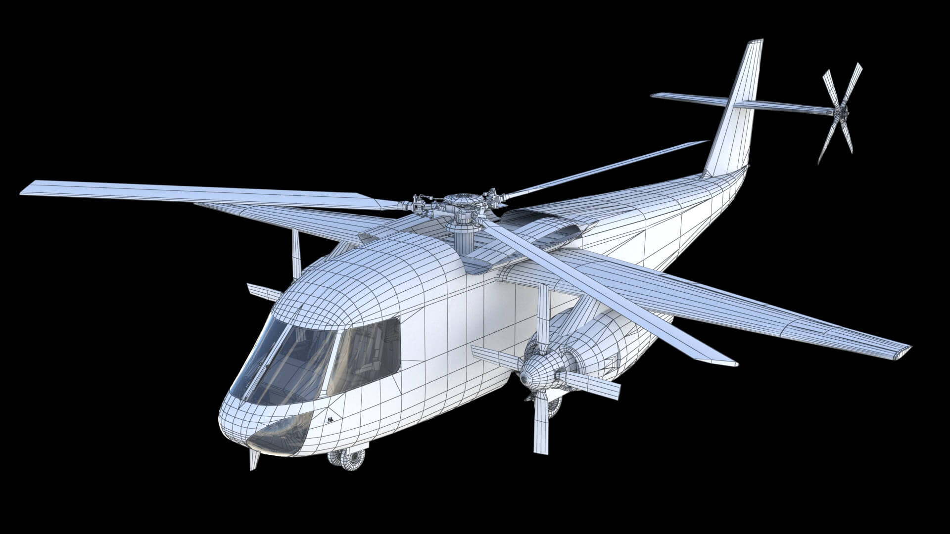 Lockheed CL-945 Stowed Rotor Aircraft Carr 3D Model by citizensnip