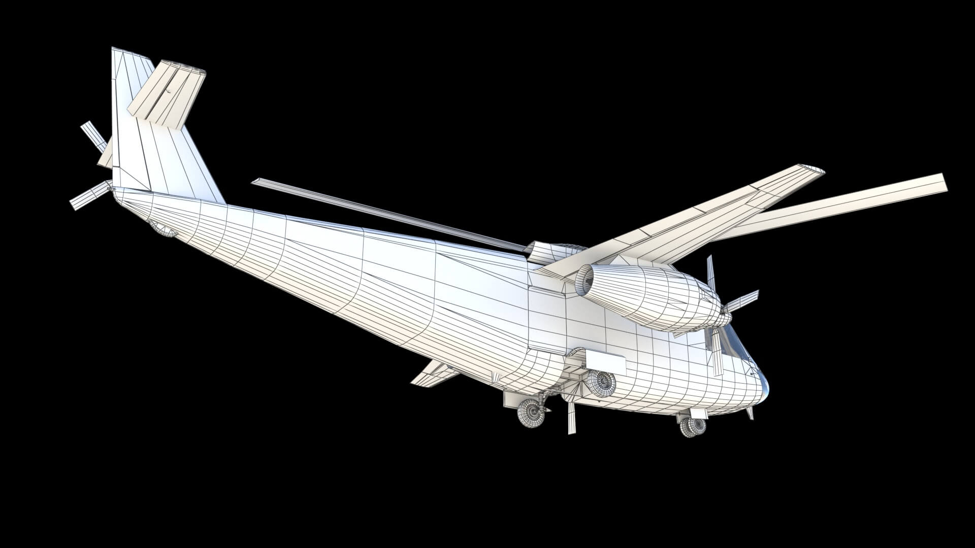 Lockheed CL-945 Stowed Rotor Aircraft Carr 3D Model by citizensnip