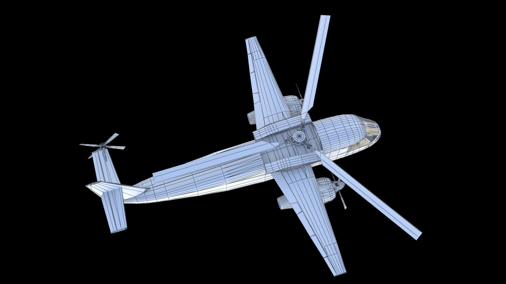 Lockheed CL-945 Stowed Rotor Aircraft Carr 3D Model by citizensnip