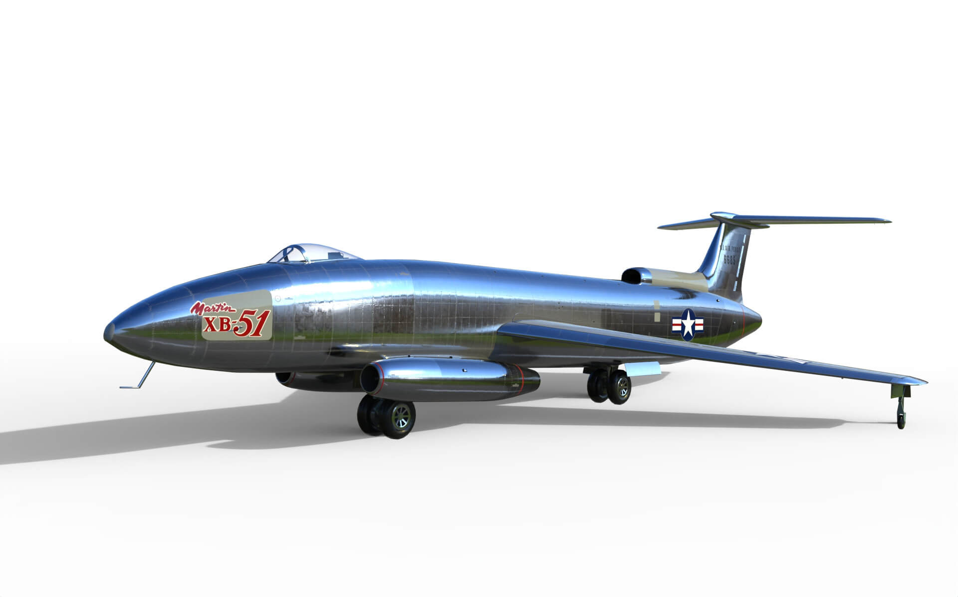 Martin XB-51 Bomber Free 3D Model by citizensnip