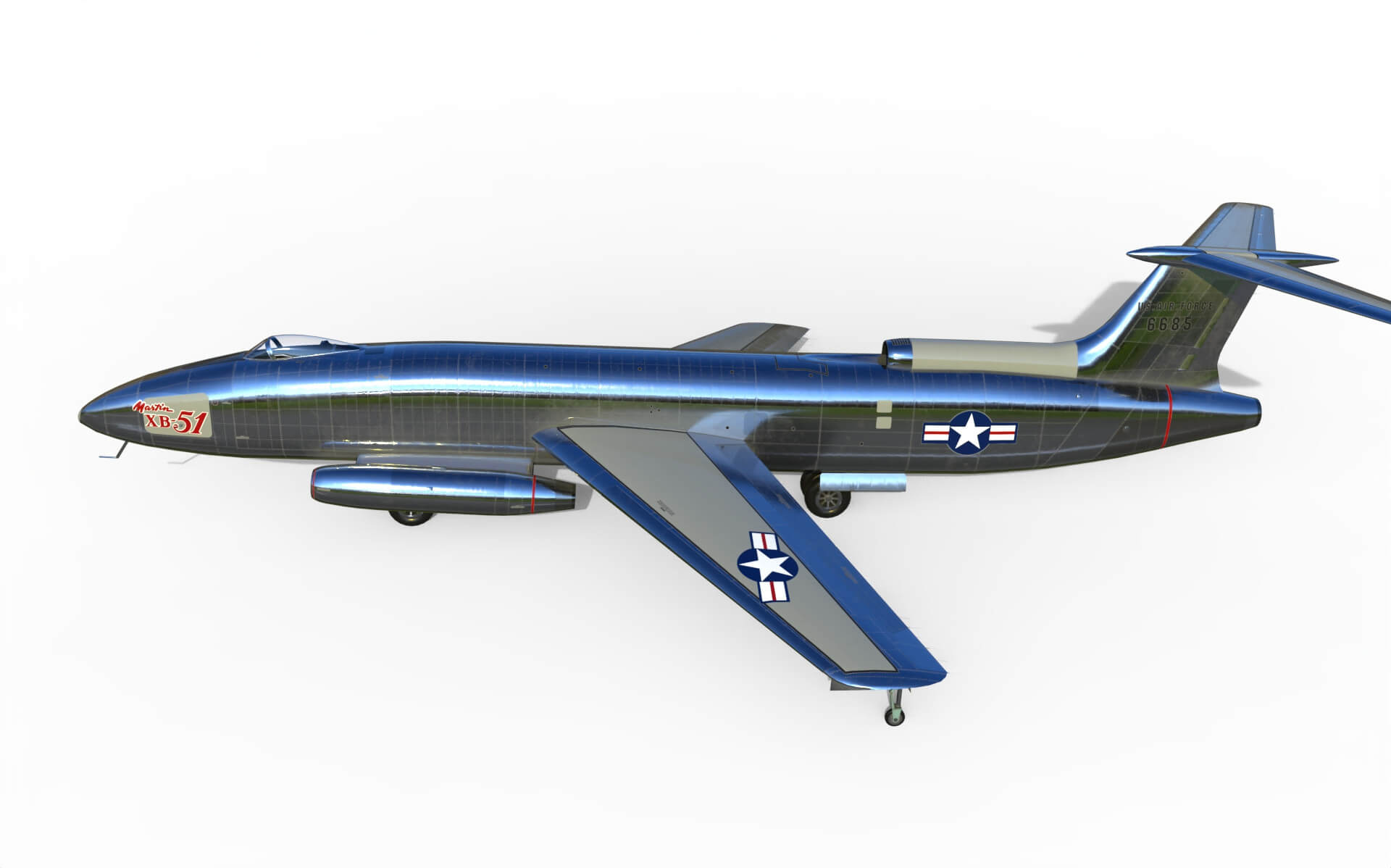 Martin XB-51 Bomber Free 3D Model by citizensnip
