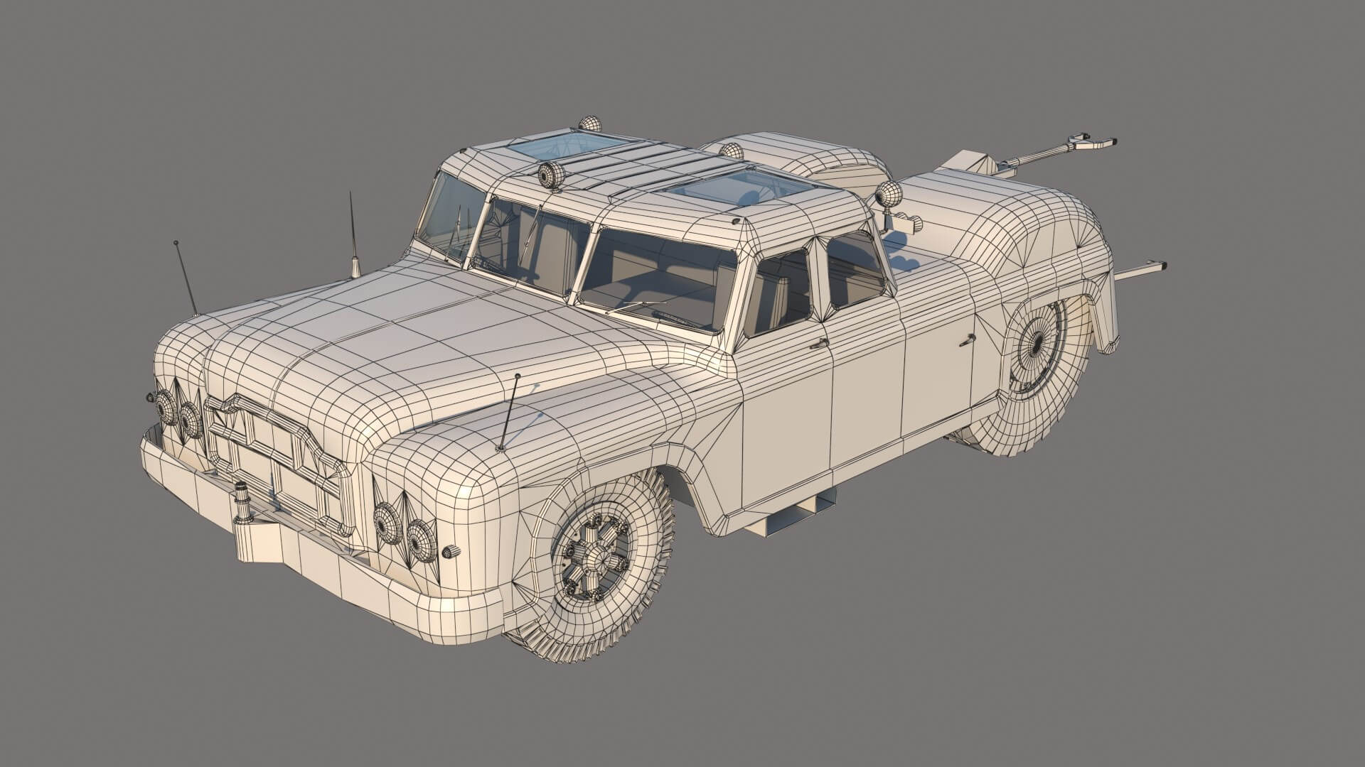 MAZ-541 Soviet Aircraft Tug 3D Model by citizensnip