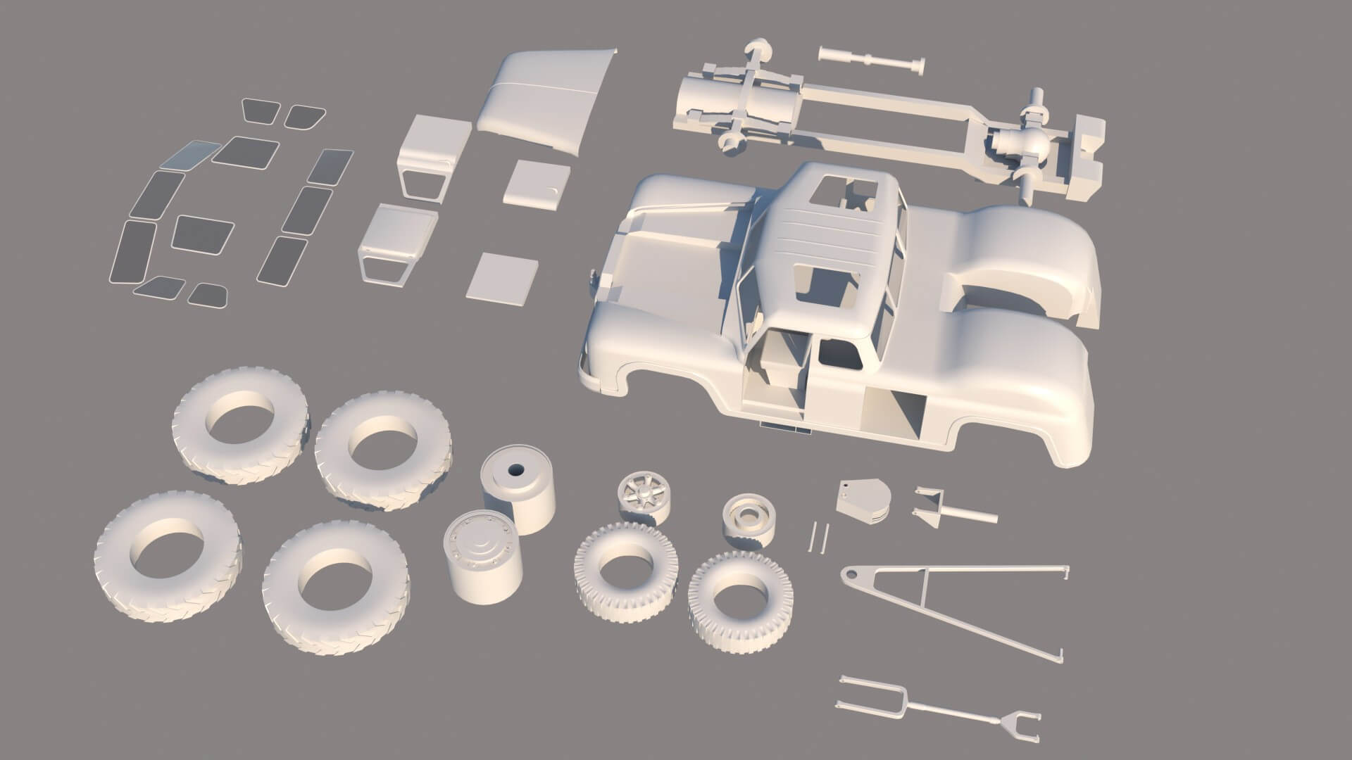MAZ-541 Soviet Aircraft Tug 3D Model by citizensnip