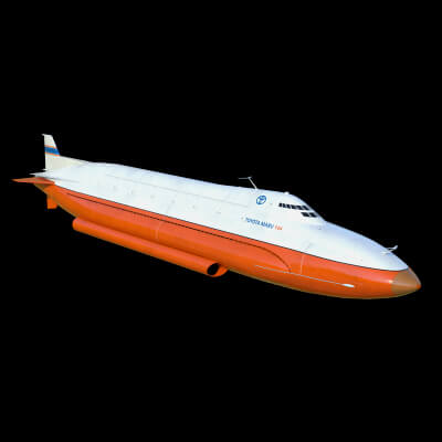MHD Drive-Powered Cargo Submarine 3D Model by citizensnip