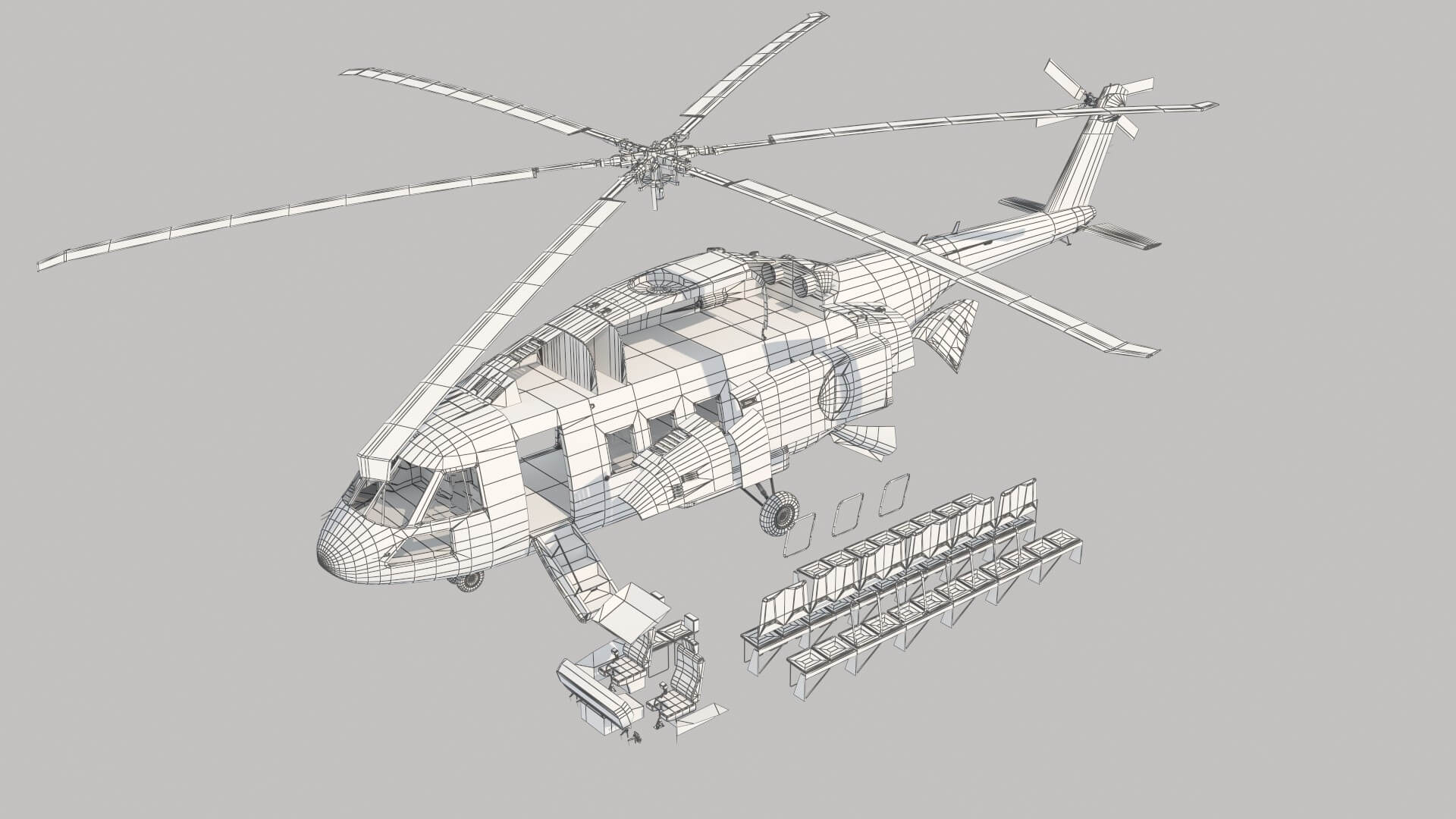 MI-38 Transport Helicopter 3D Model by citizensnip