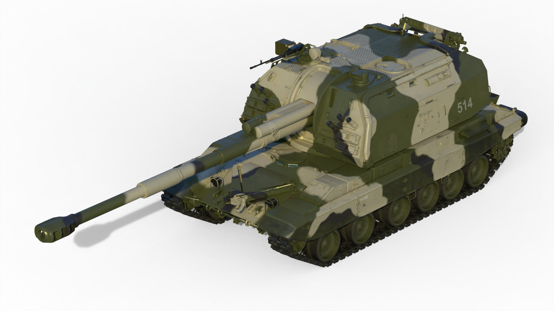 Msta-S 2S19 Self-Propelled Howitzer 3D Model by citizensnip