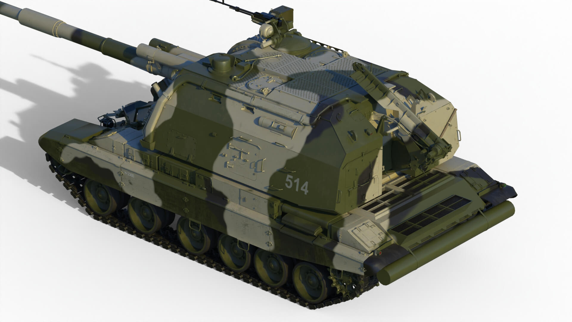 Msta-S 2S19 Self-Propelled Howitzer 3D Model by citizensnip