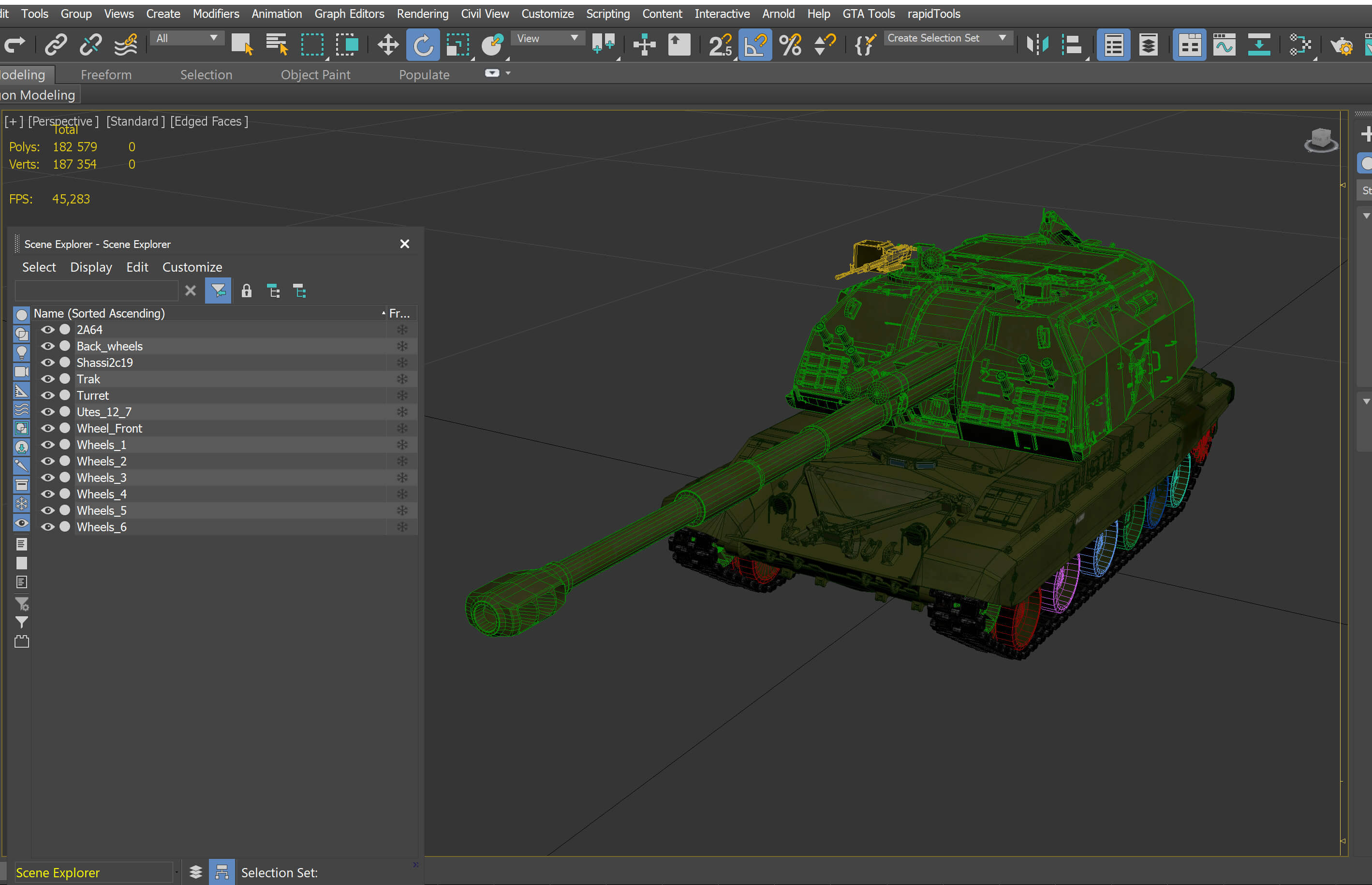 Msta-S 2S19 Self-Propelled Howitzer 3D Model by citizensnip