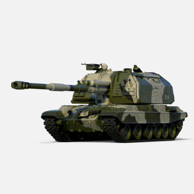 Msta-S 2S19 Self-Propelled Howitzer 3D Model by citizensnip