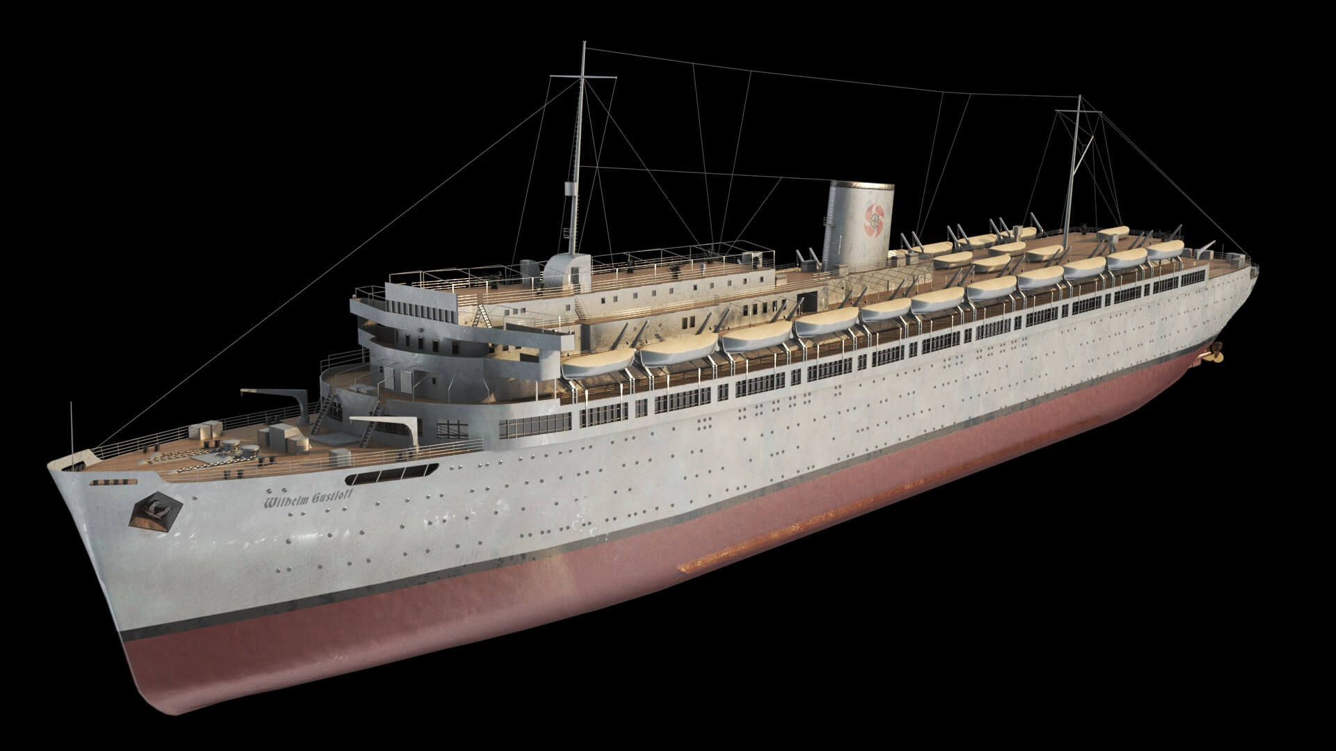 MV Wilhelm Gustloff German Cruise Ship - 3D Model by citizensnip