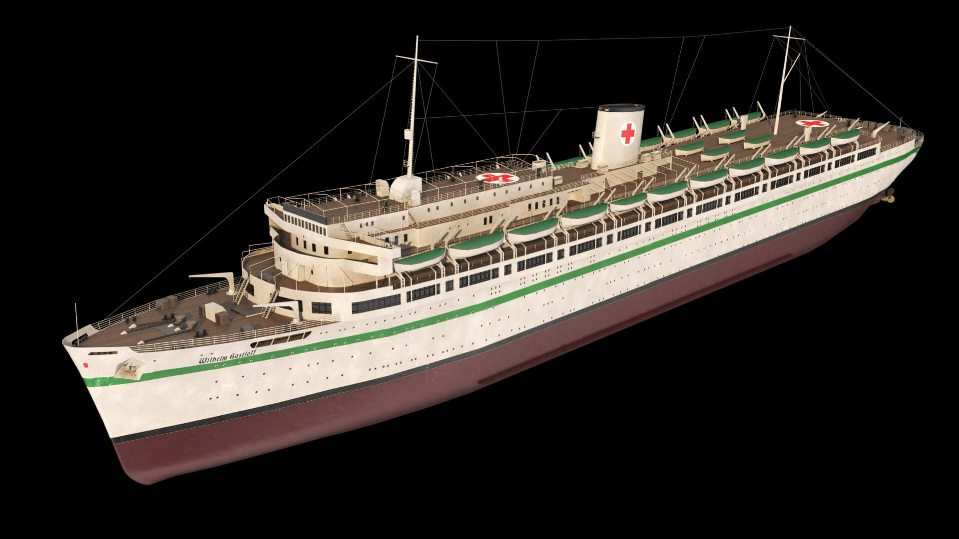 MV Wilhelm Gustloff German Cruise Ship - 3D Model by citizensnip