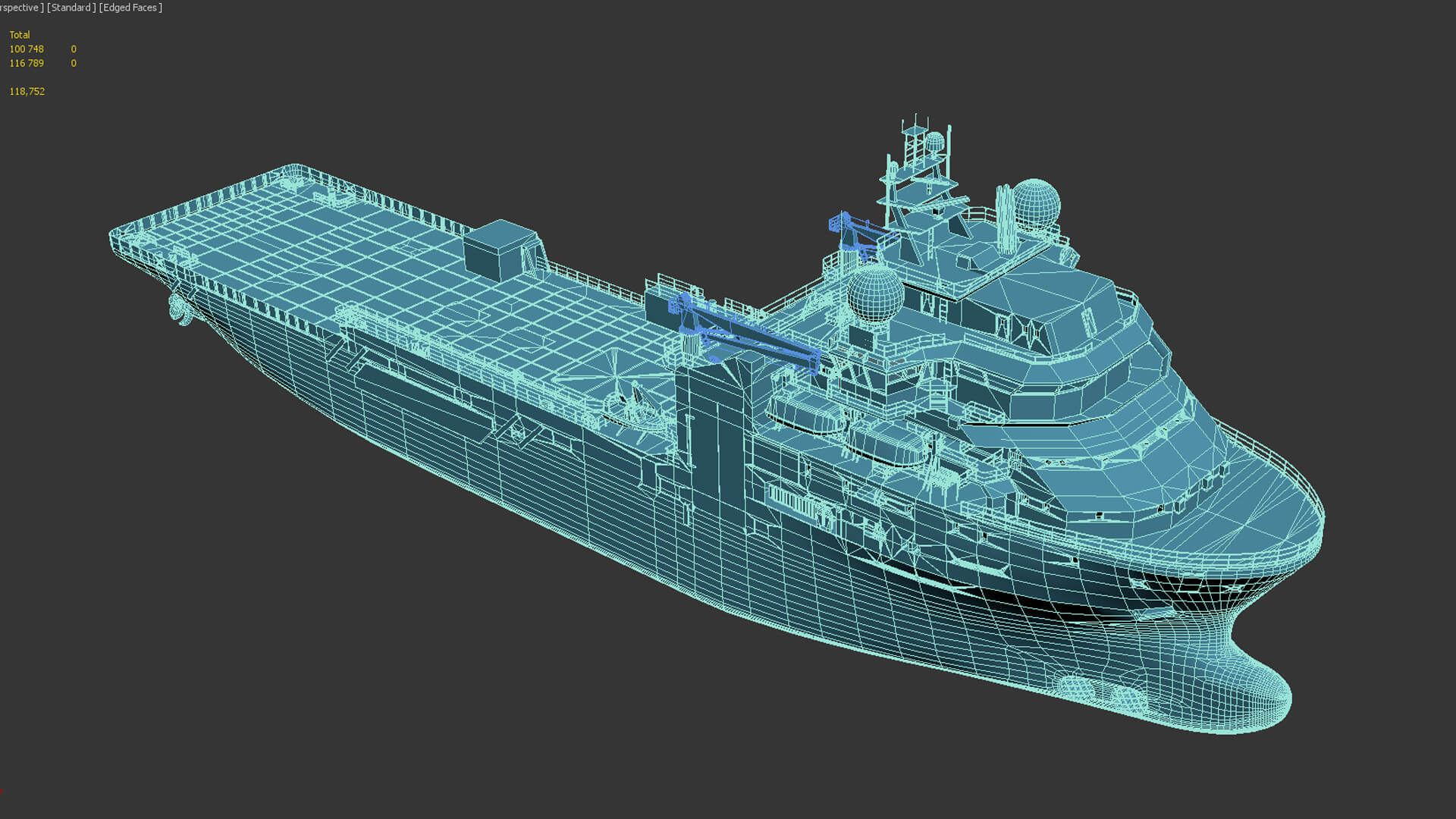 Offshore Platform Supply Vessel - 3D Model by citizensnip
