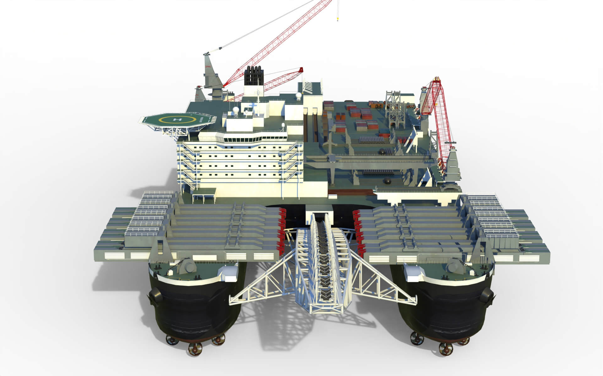 Pioneering Spirit Pipelay Vessel - 3D Model by citizensnip