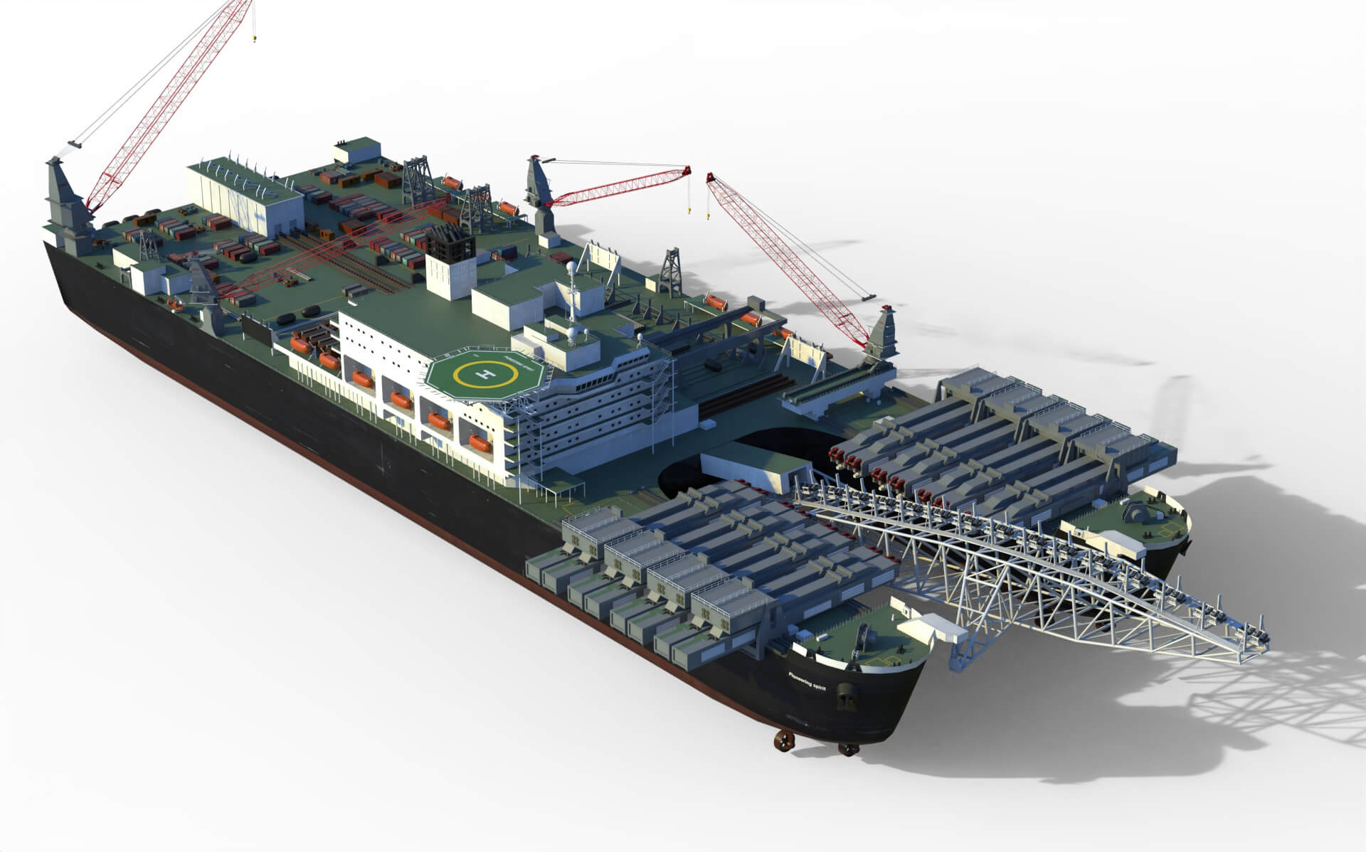Pioneering Spirit Pipelay Vessel - 3D Model by citizensnip