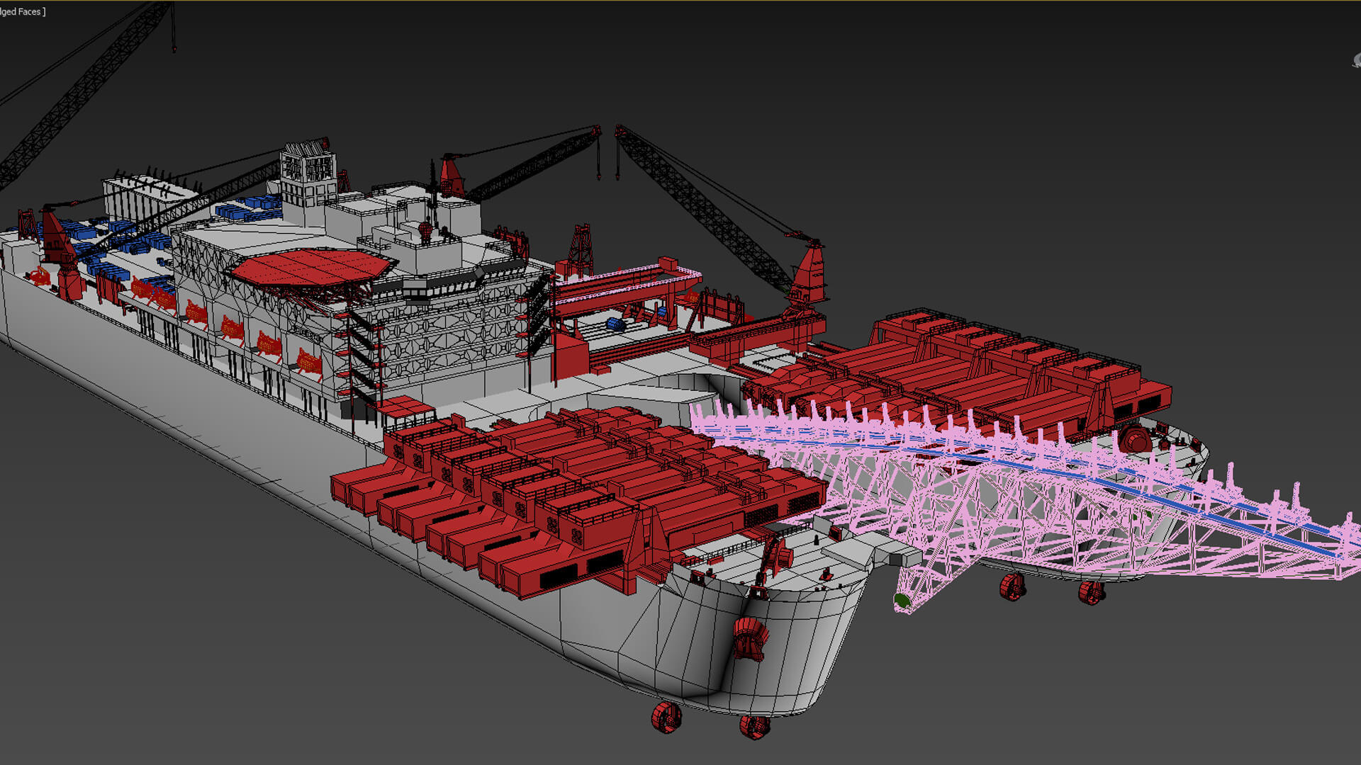 Pioneering Spirit Pipelay Vessel - 3D Model by citizensnip