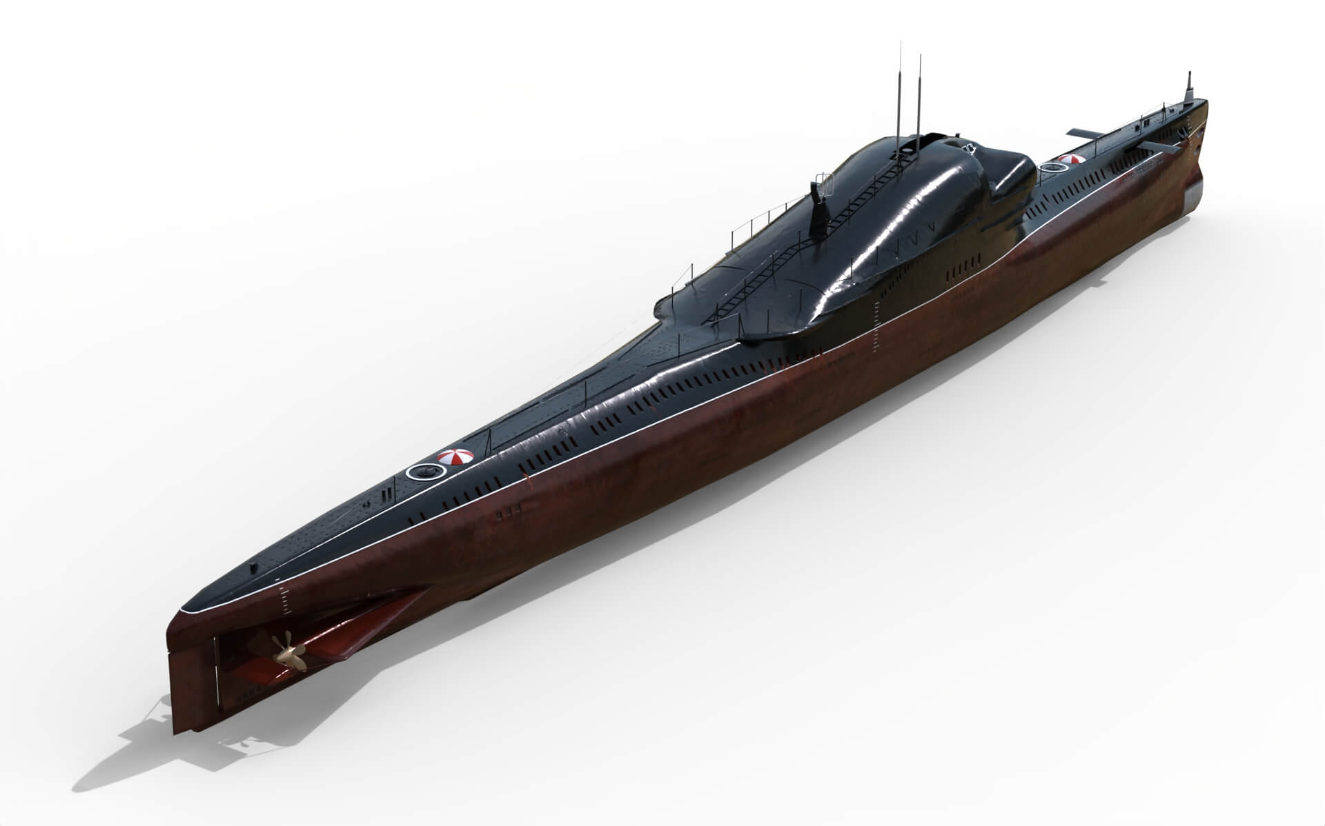 Project 665 Whiskey Long Bin Submarine - 3D Model by citizensnip