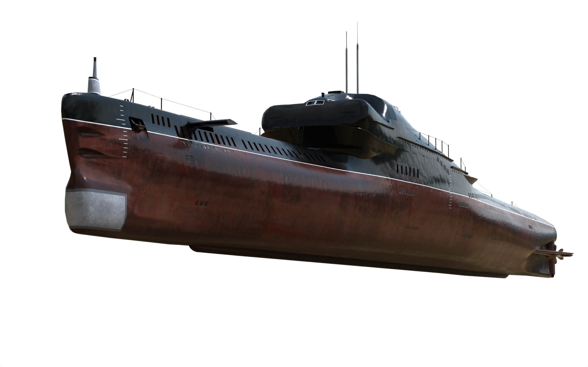 Project 665 Whiskey Long Bin Submarine - 3D Model by citizensnip