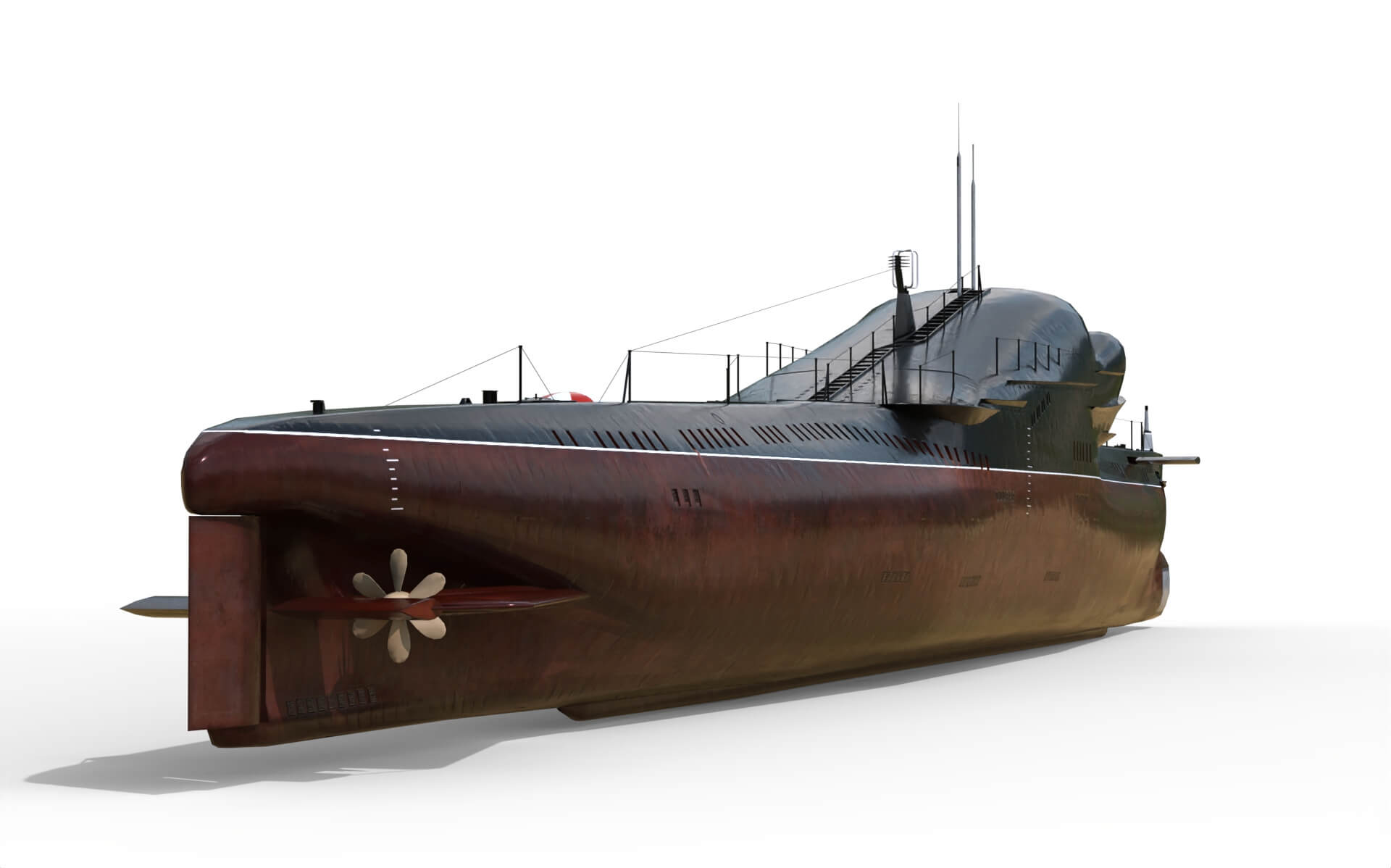 Project 665 Whiskey Long Bin Submarine - 3D Model by citizensnip