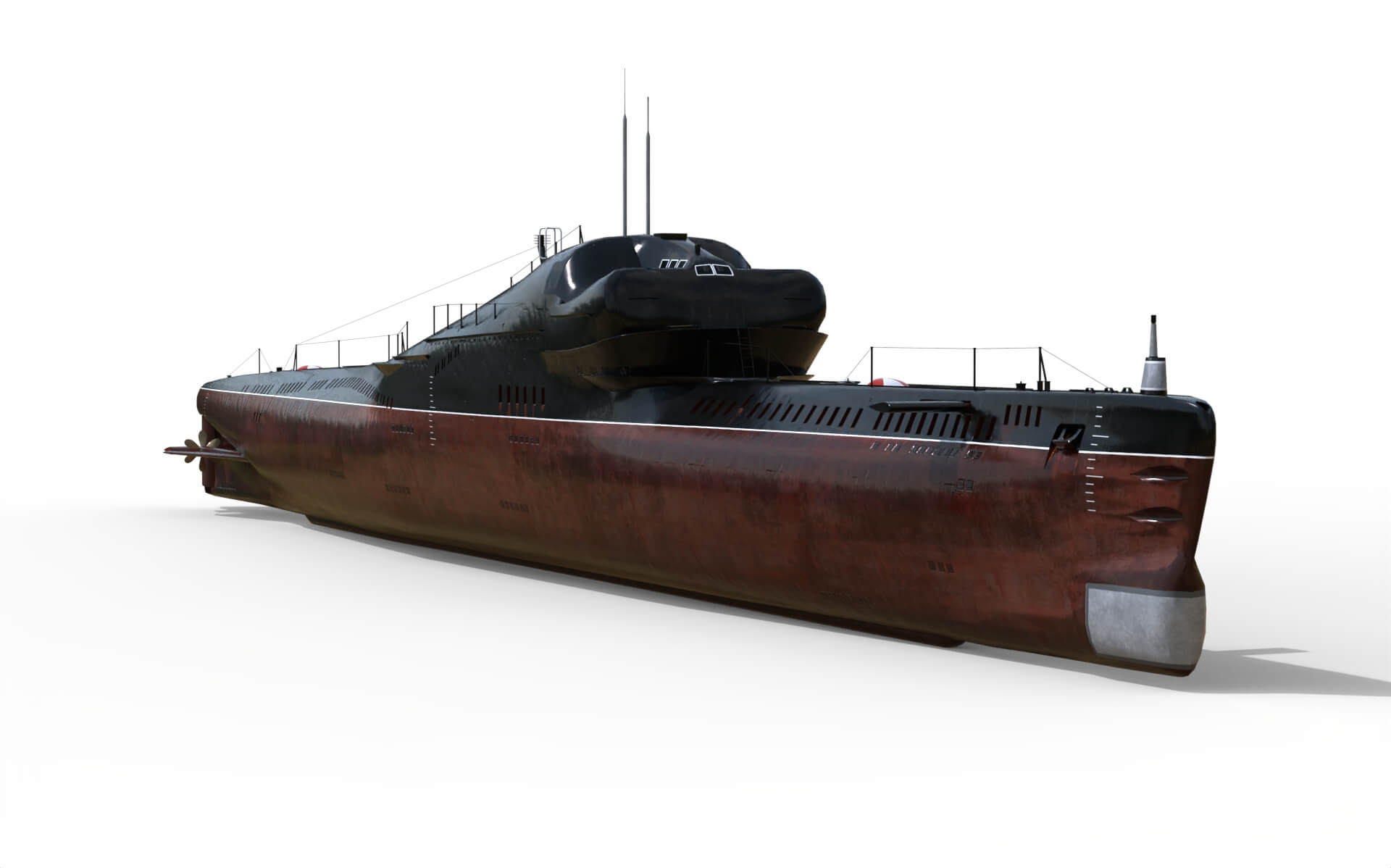 Project 665 Whiskey Long Bin Submarine - 3D Model by citizensnip