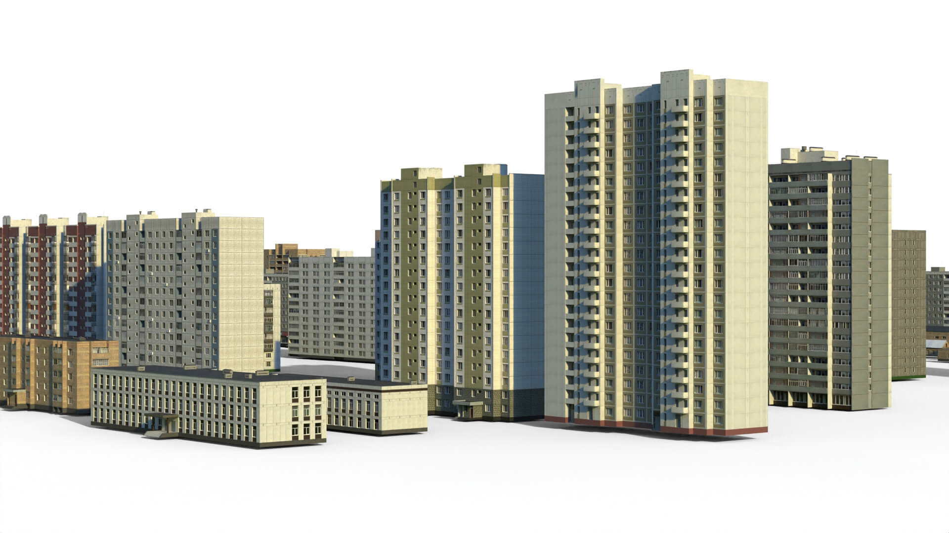 Russian Buildings Pack - 3D Model by citizensnip